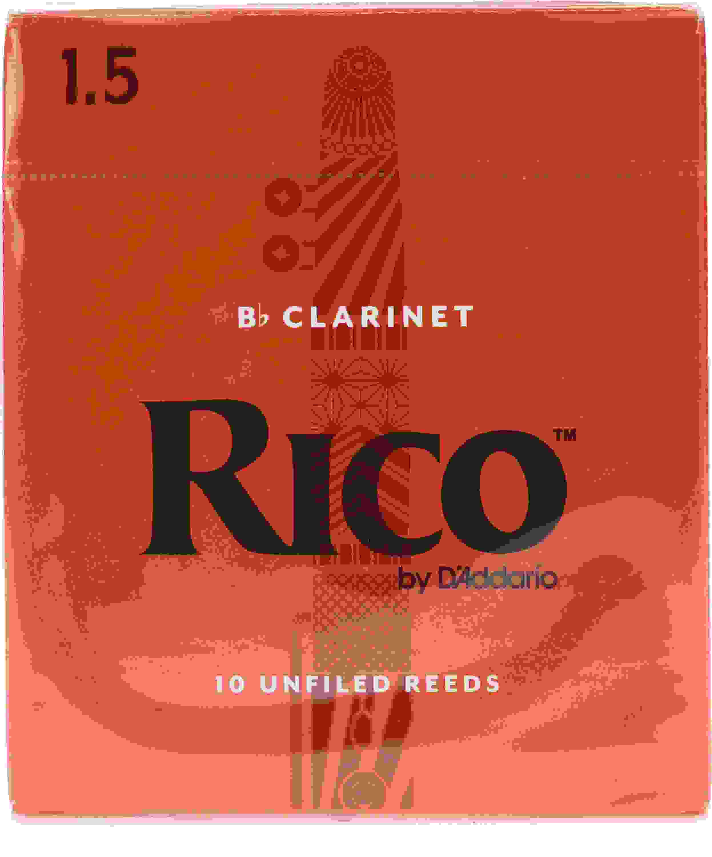 D'Addario RCA1015 Rico Bb Clarinet Reed - 1.5 (10-pack) | Sweetwater