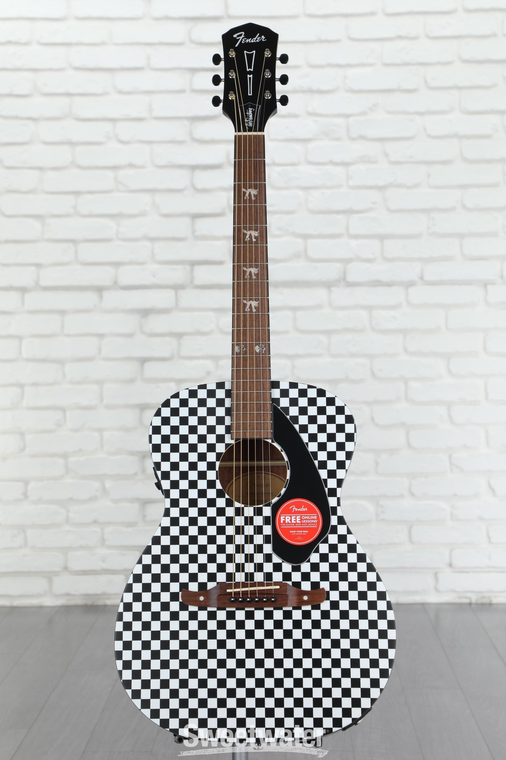 Fender Tim Armstrong Hellcat Acoustic-electric Guitar - Checkerboard ...