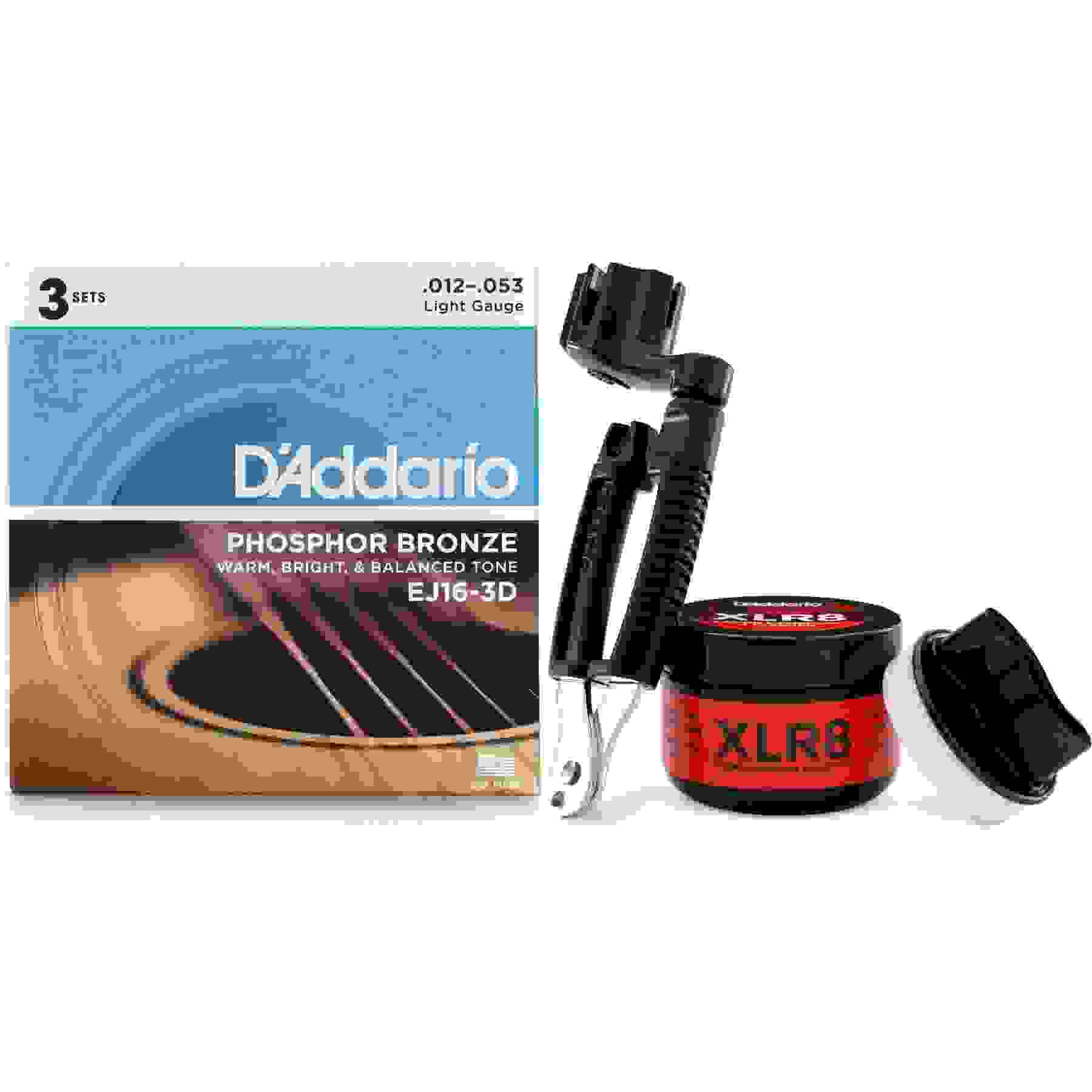 D'Addario EJ16 Phosphor Bronze Acoustic Guitar Strings - .012-.053 ...