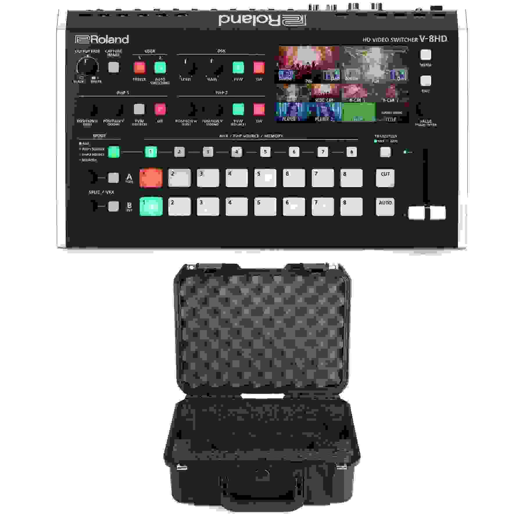 Roland V-8HD 8-channel HD Video Switcher with Case | Sweetwater