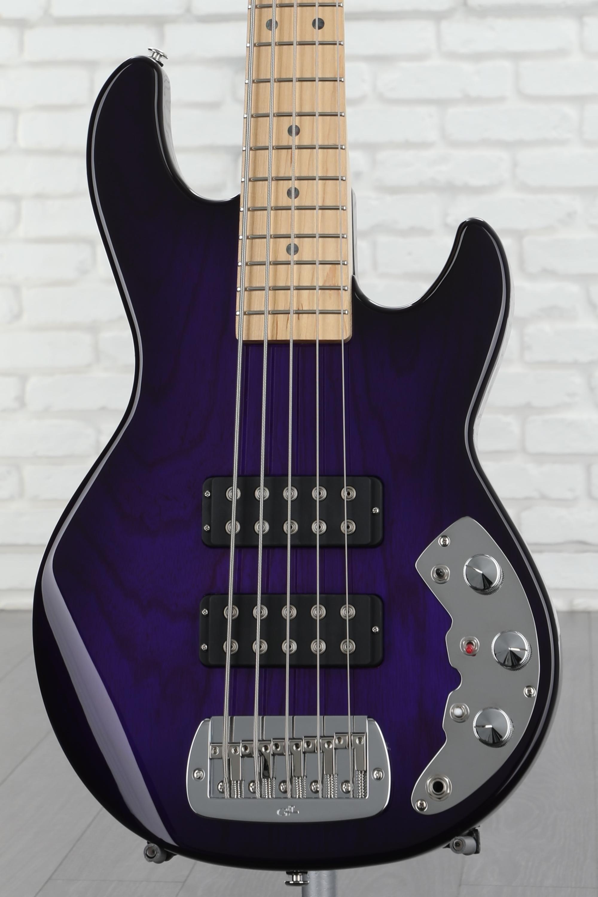 G&L CLF Research L-2500 Series 750 5-string Bass Guitar - Purpleburst | Sweetwater