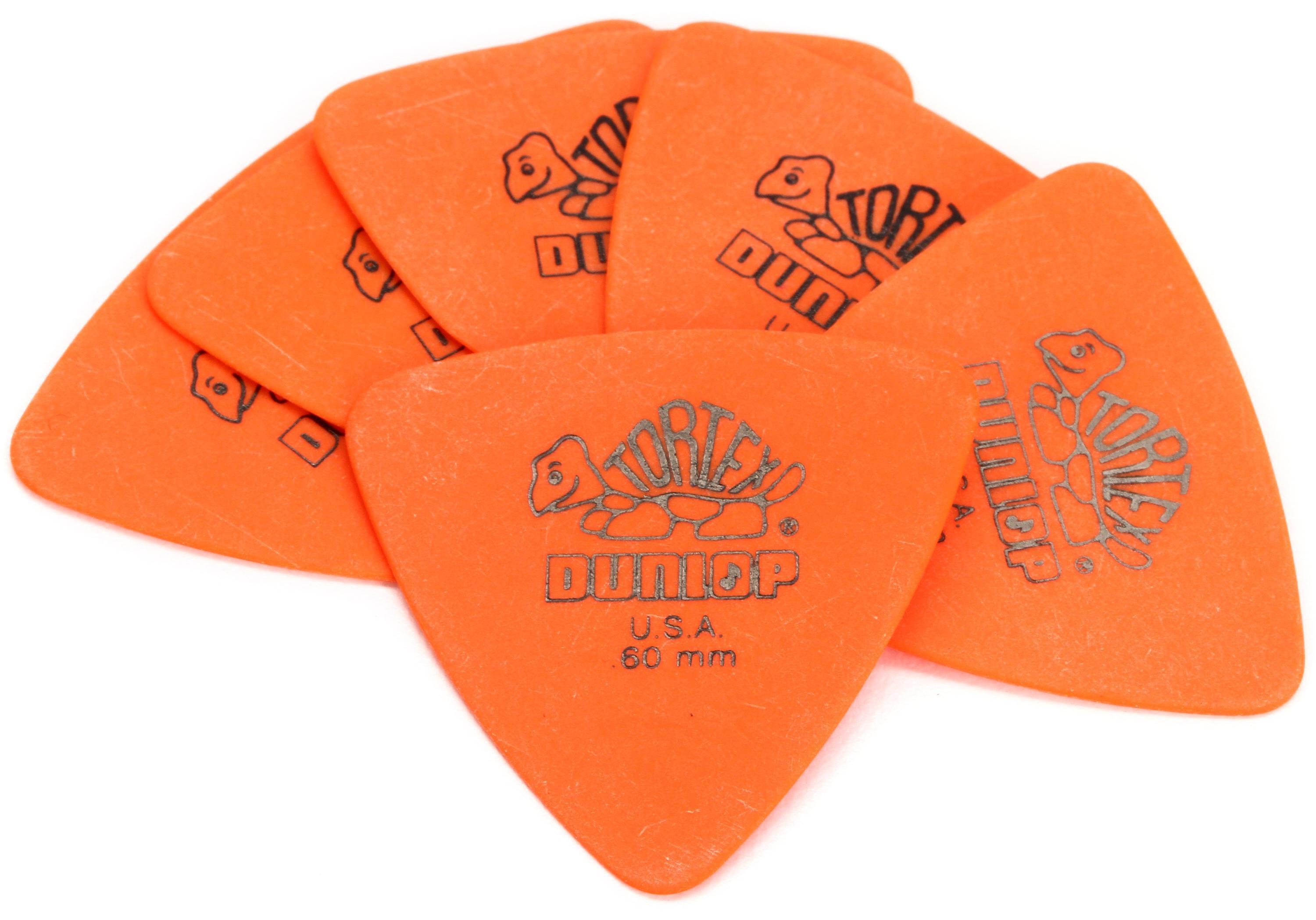 Dunlop Tortex Triangle Guitar Picks - .60mm Orange (6-pack) | Sweetwater