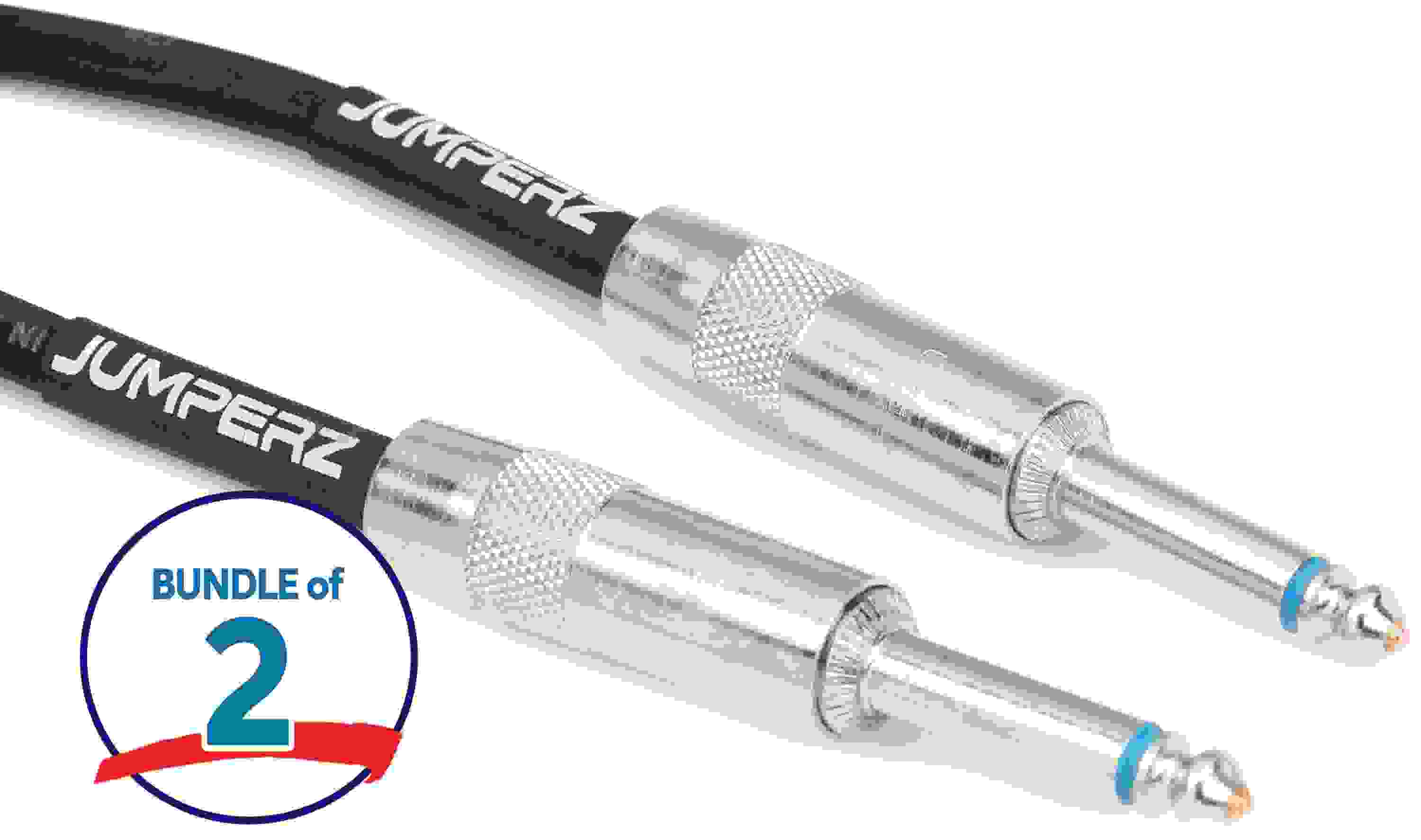 JUMPERZ Blue Line Instrument Patch Cable (2 Pack) - 1 foot | Sweetwater