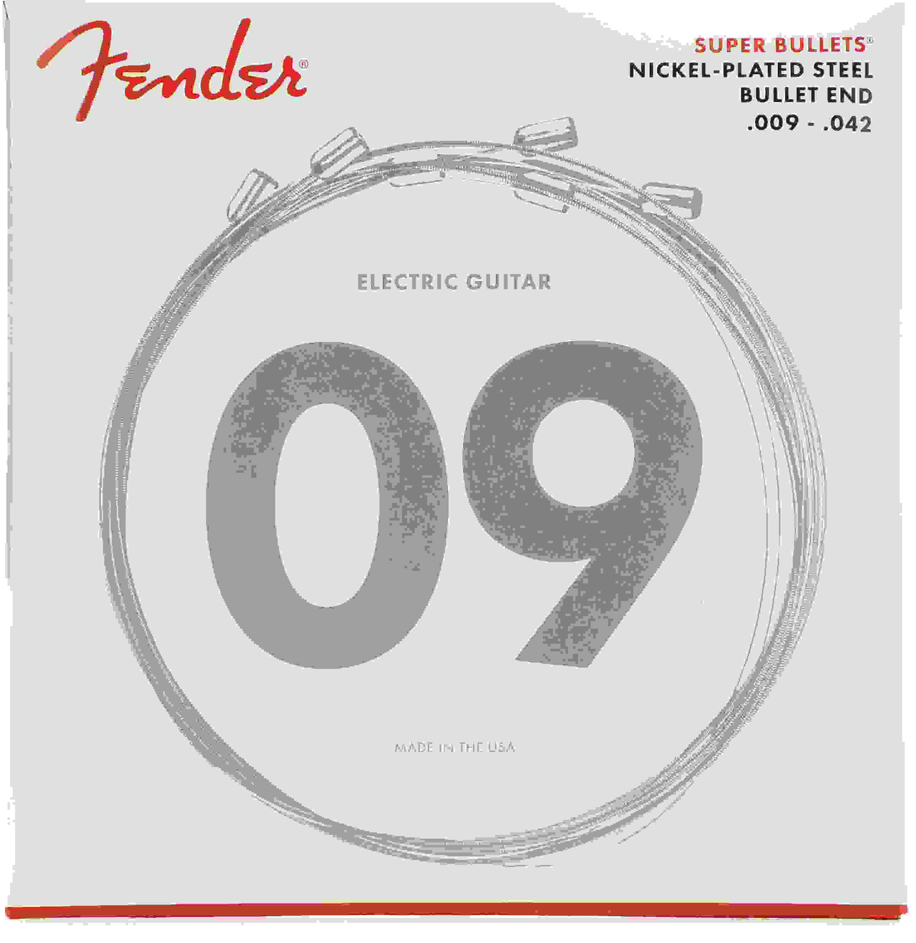 Fender 3250L Super Bullets Nickel Steel Electric Strings - .009-.042 ...