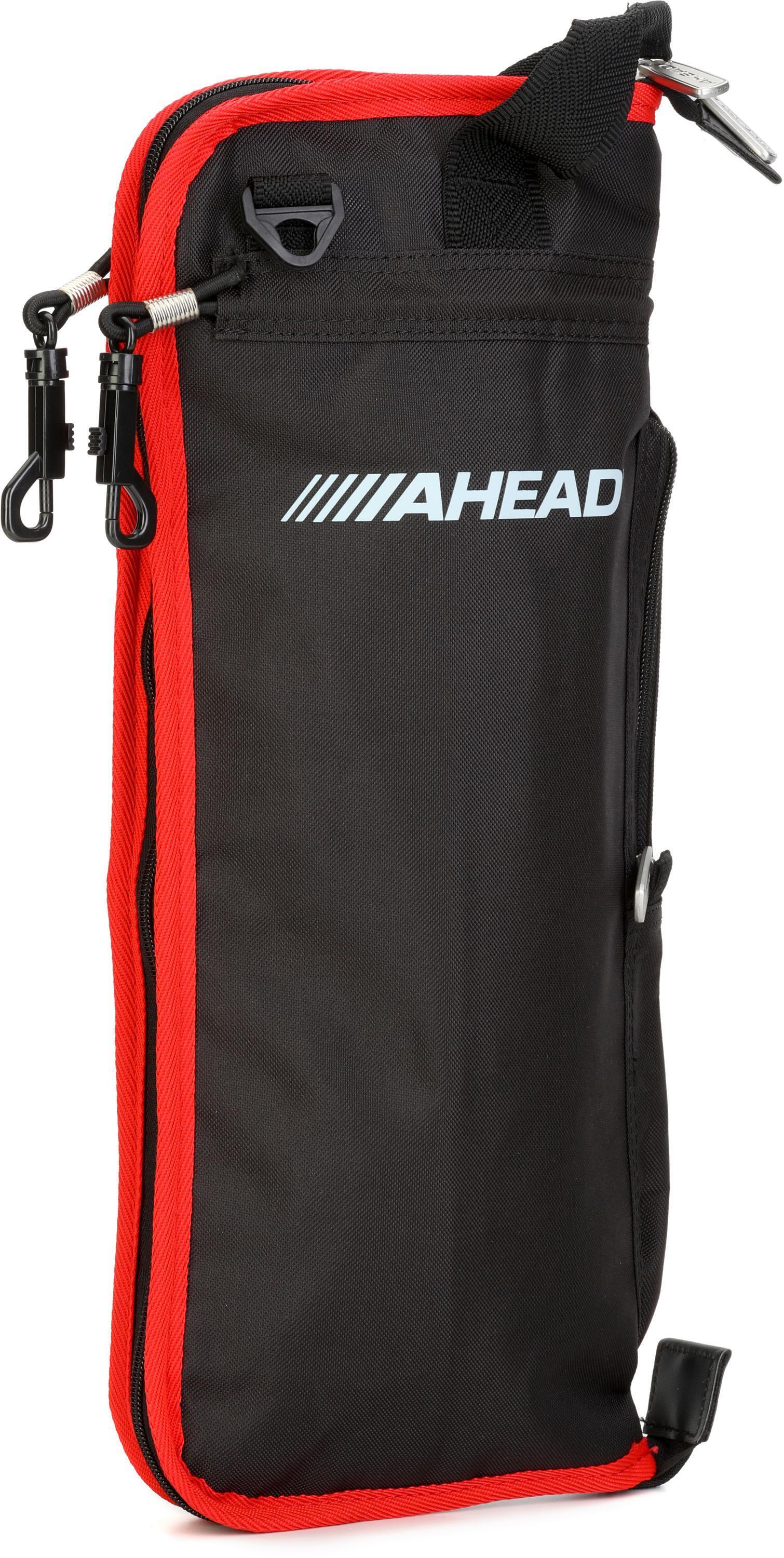 Ahead Deluxe Stick Bag - Black/Red Trim | Sweetwater