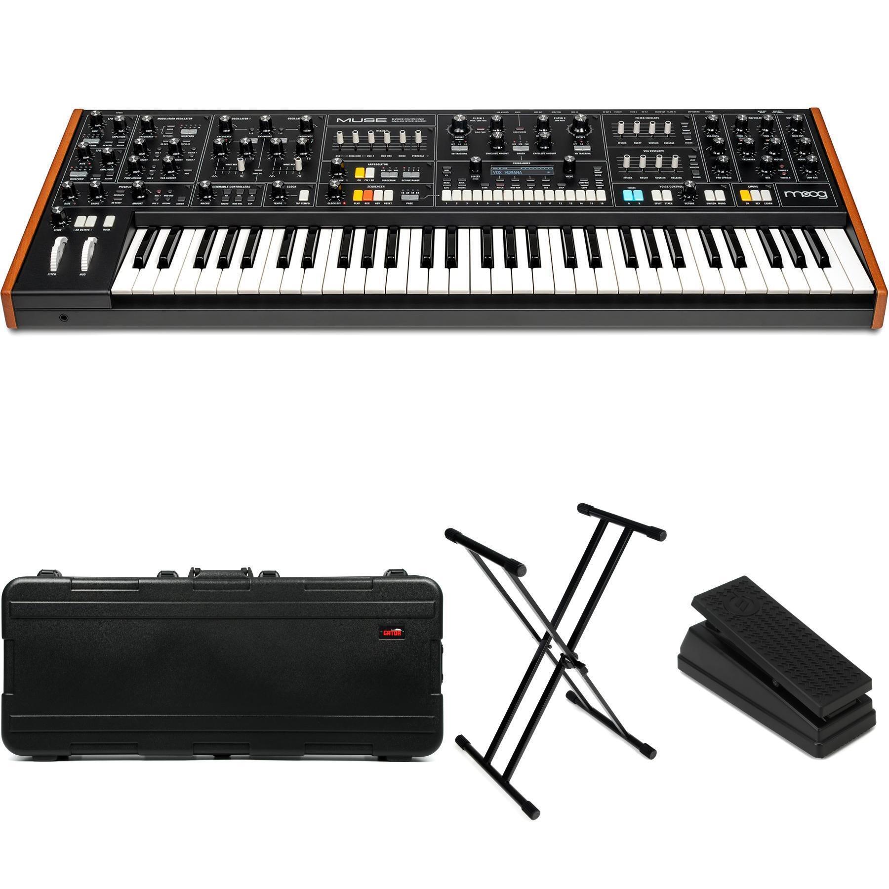Moog Muse 8-voice Bitimbral Polyphonic Analog Synthesizer Stage Bundle ...