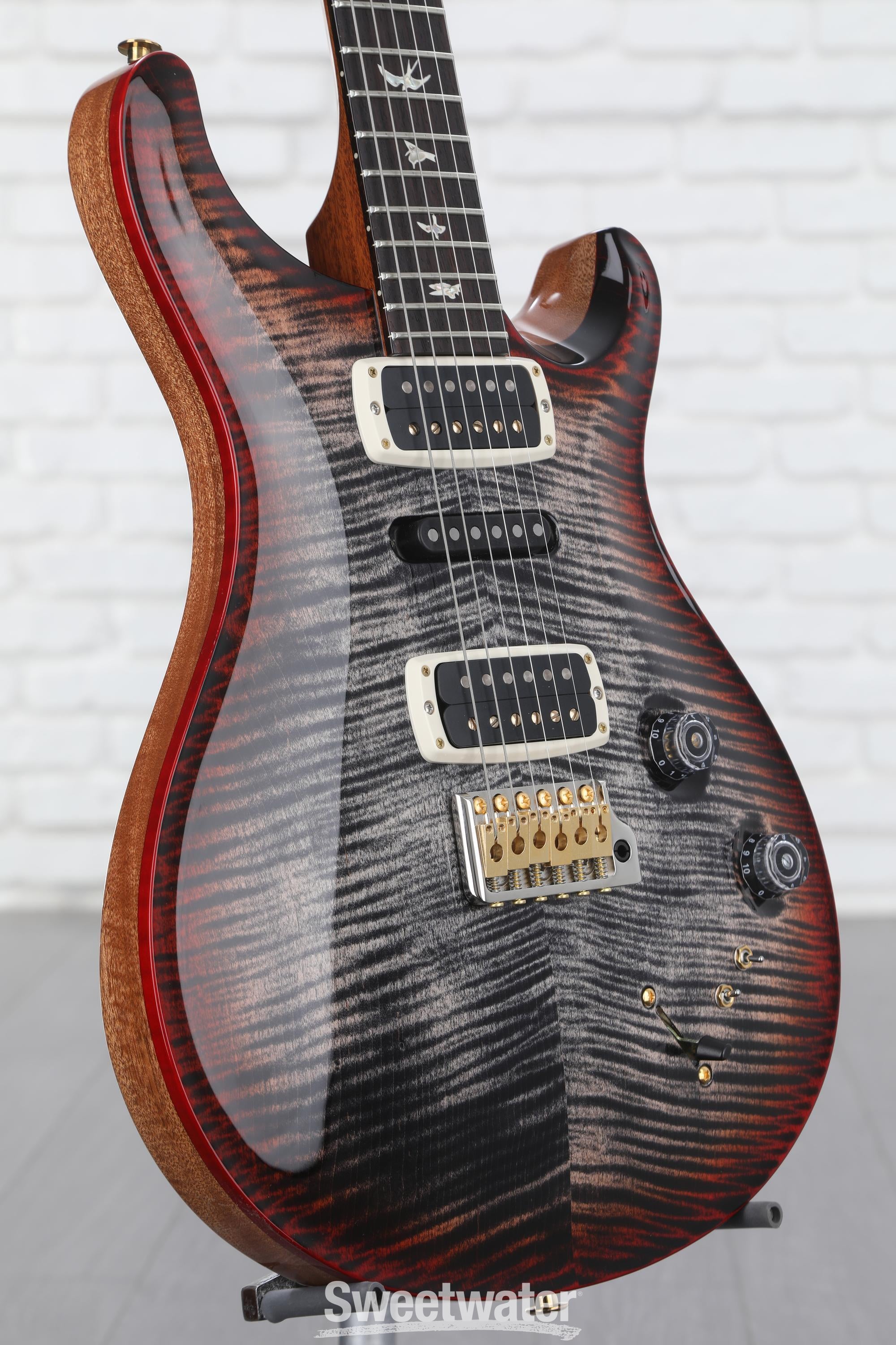 PRS Modern Eagle V Electric Guitar - Charcoal Cherry Wrap Burst, 10 Top ...