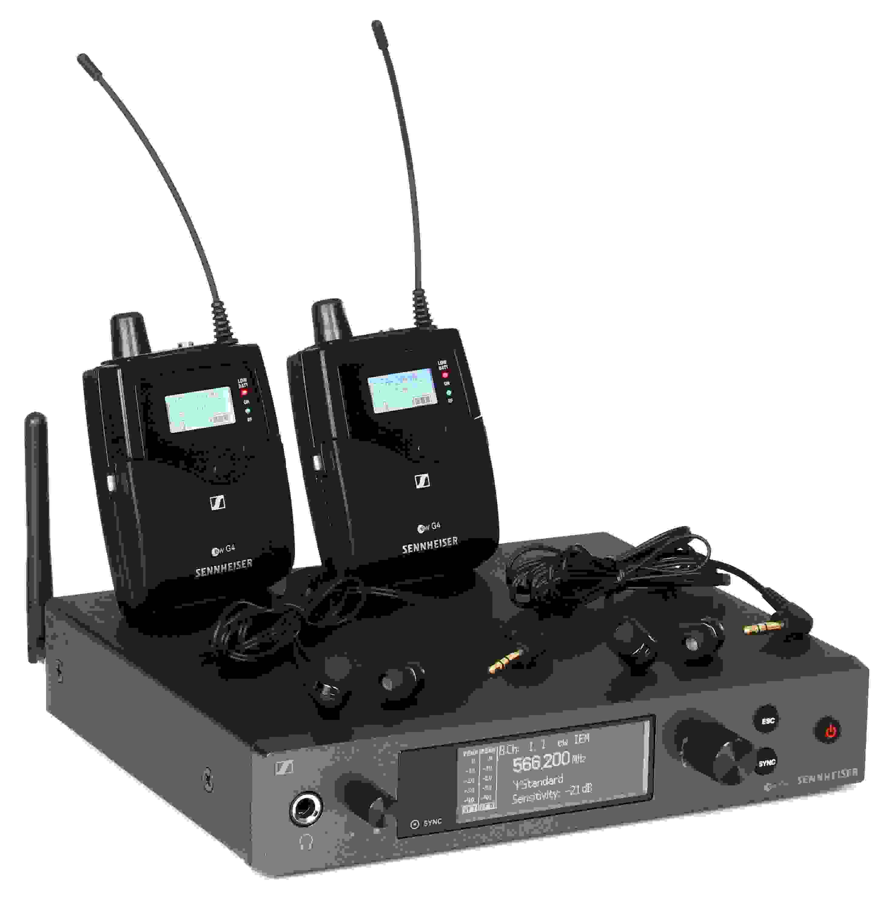 Sennheiser EW IEM G4-TWIN Wireless In-Ear Monitoring System - G Band ...