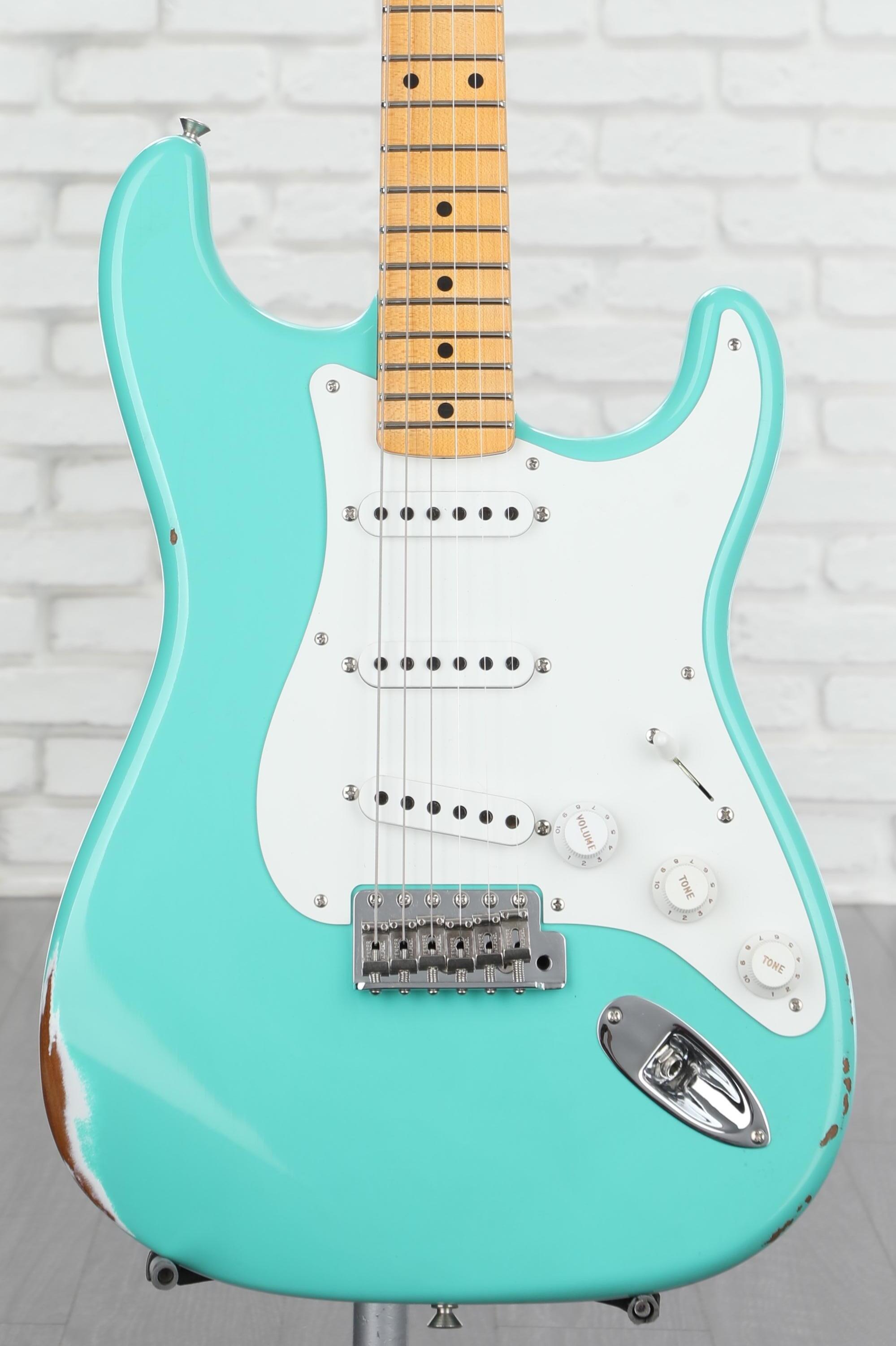 Fender Custom Shop Poblano Stratocaster Relic Electric Guitar - Sea ...