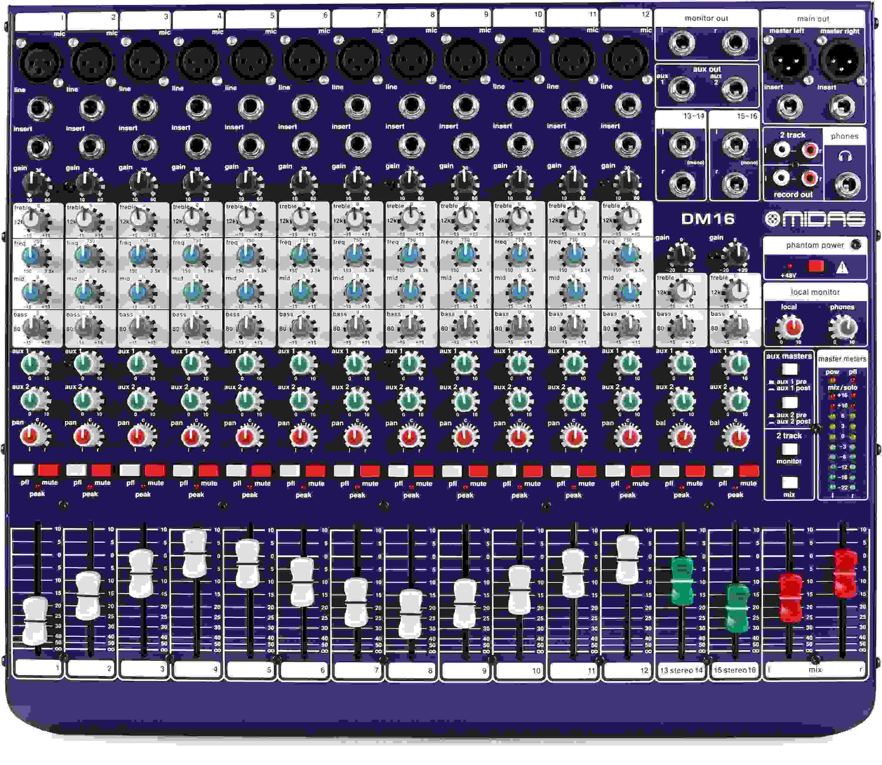 Midas DM16 16-channel Analog Mixer | Sweetwater