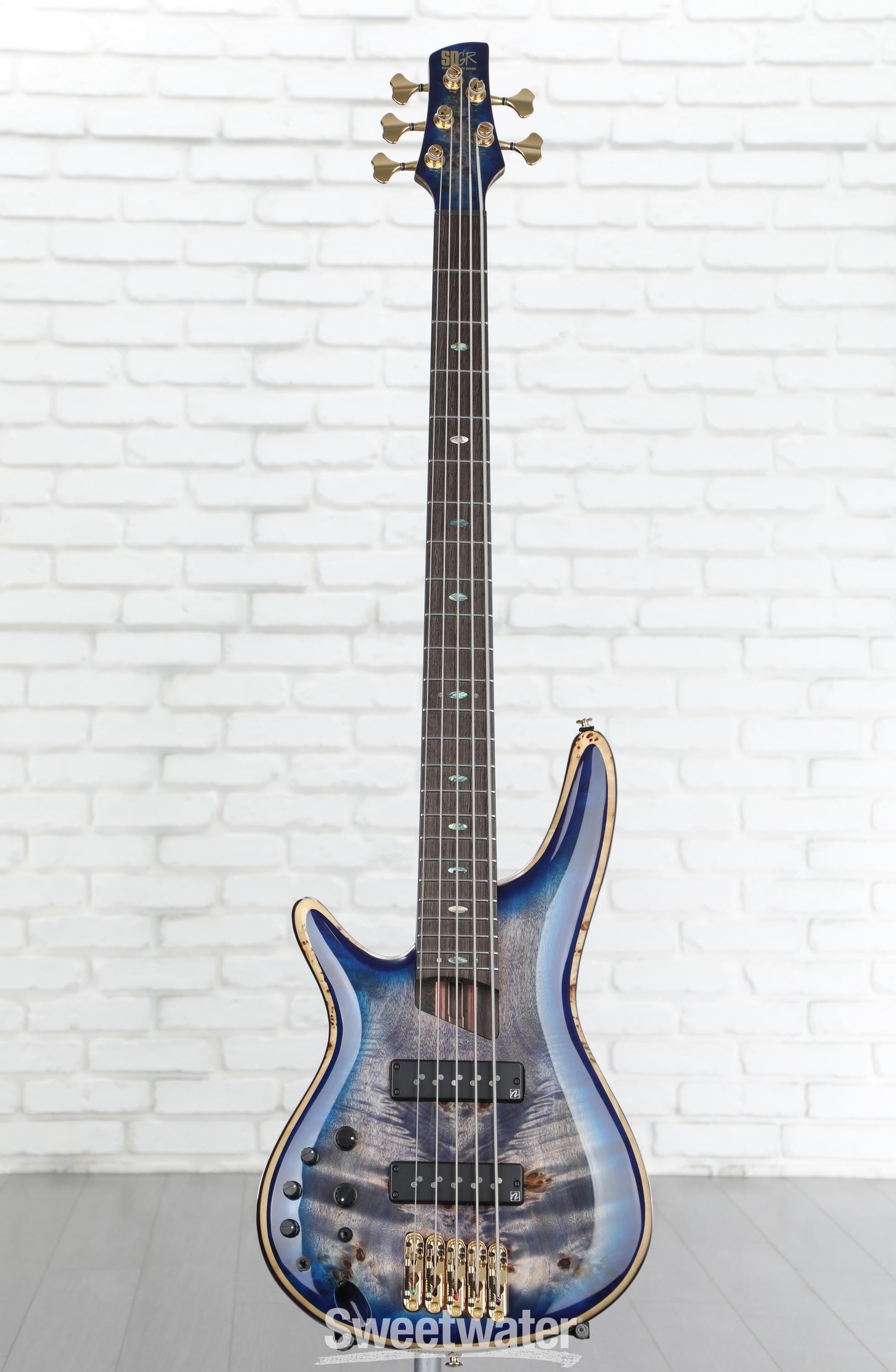 Ibanez Premium SR2605L Bass Guitar - Cerulean Blue Burst | Sweetwater