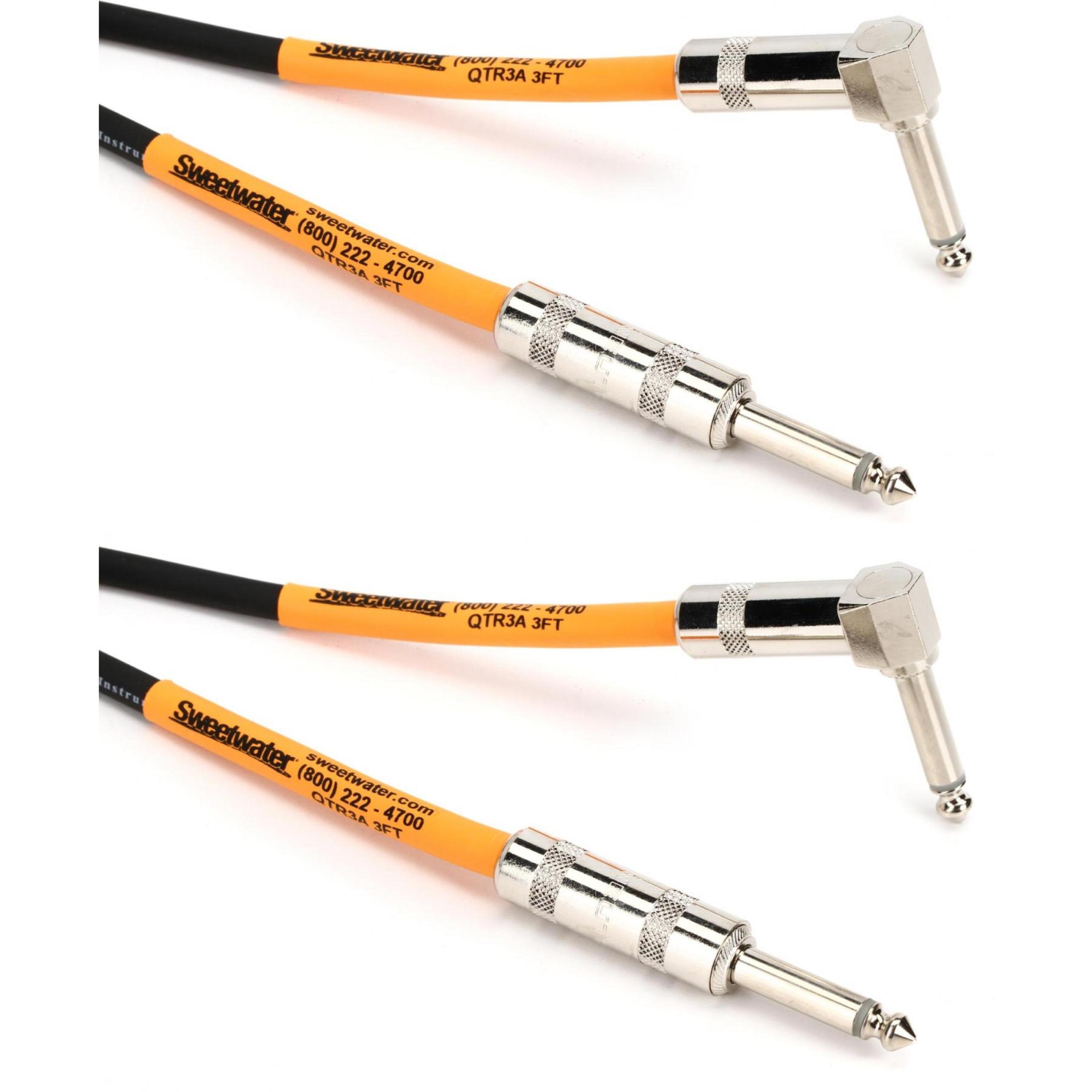 Pro Co EGL-3 Excellines Straight to Right Angle Patch Cable (2-Pack ...