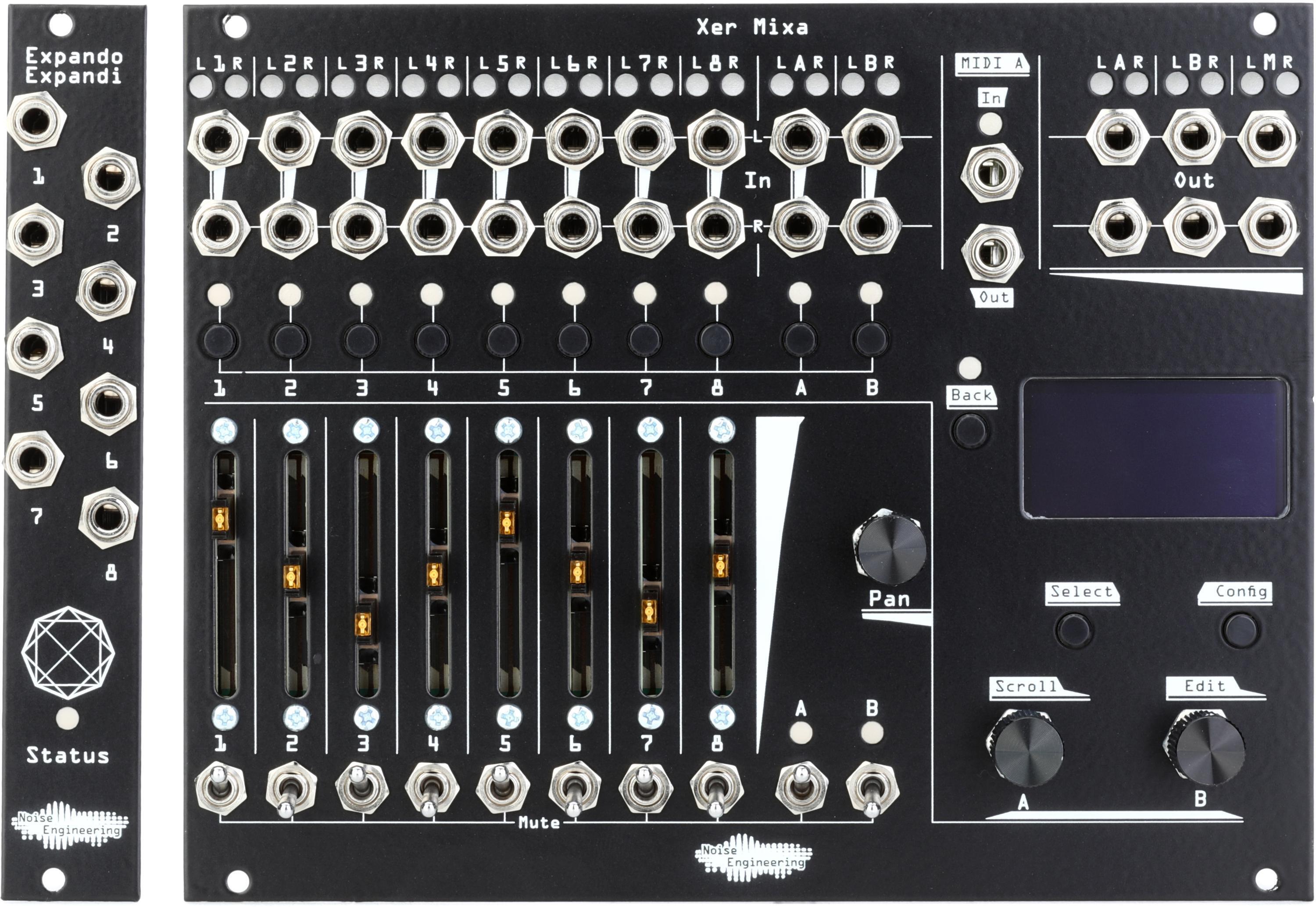 Noise Engineering Xer Mixa and Expando Expandi Eurorack Module Bundle - Black | Sweetwater