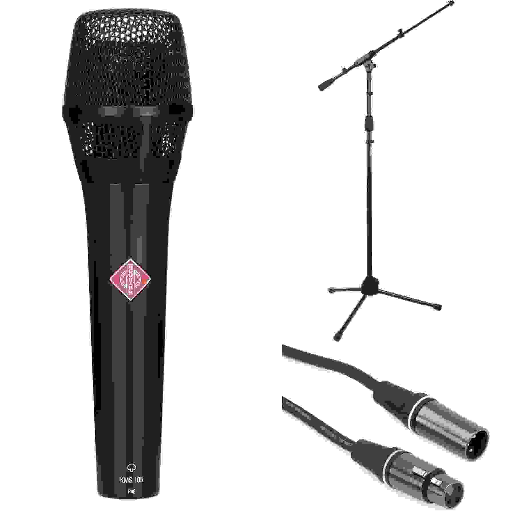 Neumann KMS 105 Microphone Bundle with Stand and Cable - Matte Black ...
