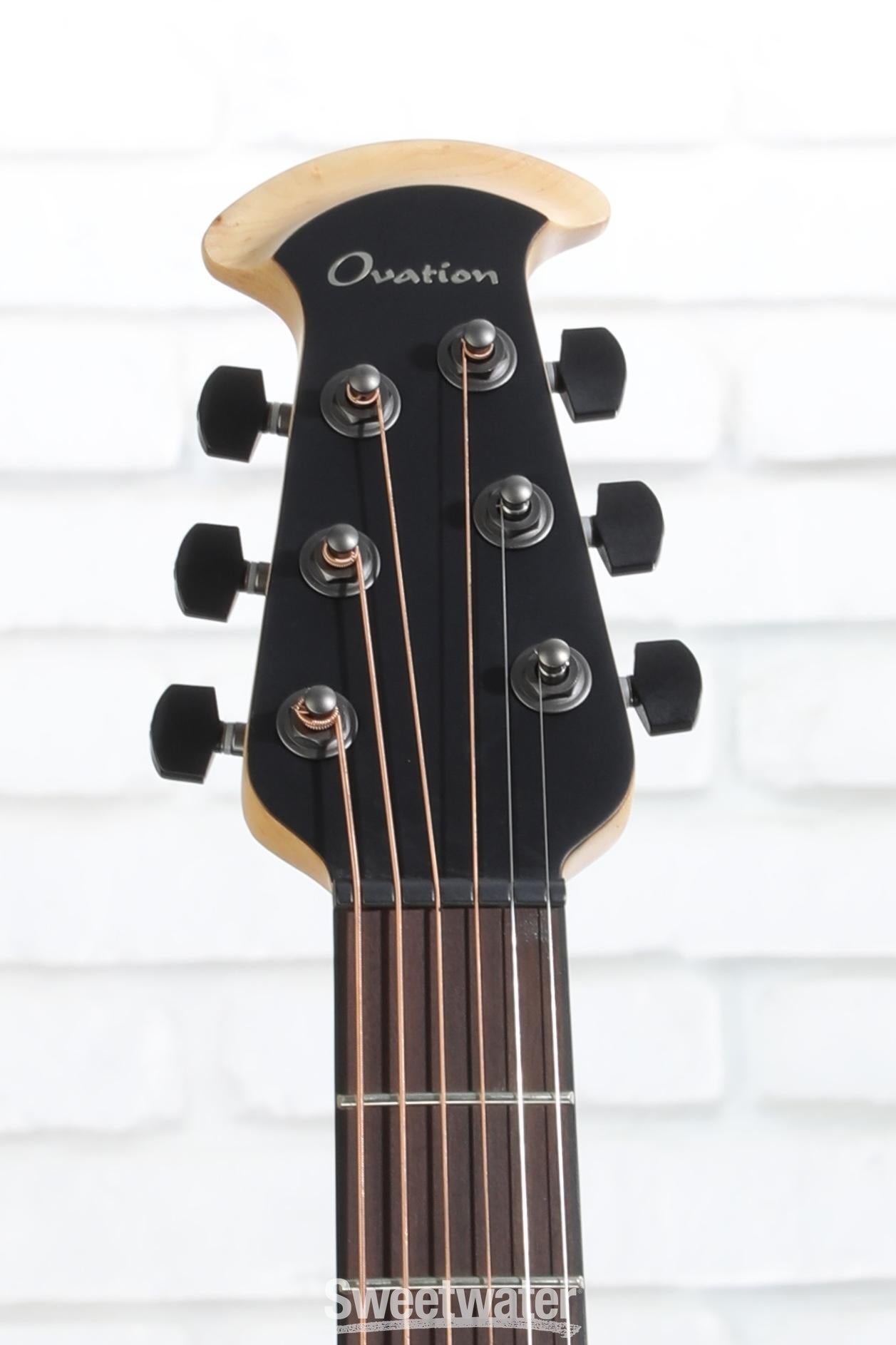 Ovation Mod TX Mid Acoustic-Electric Guitar - Black Textured | Sweetwater