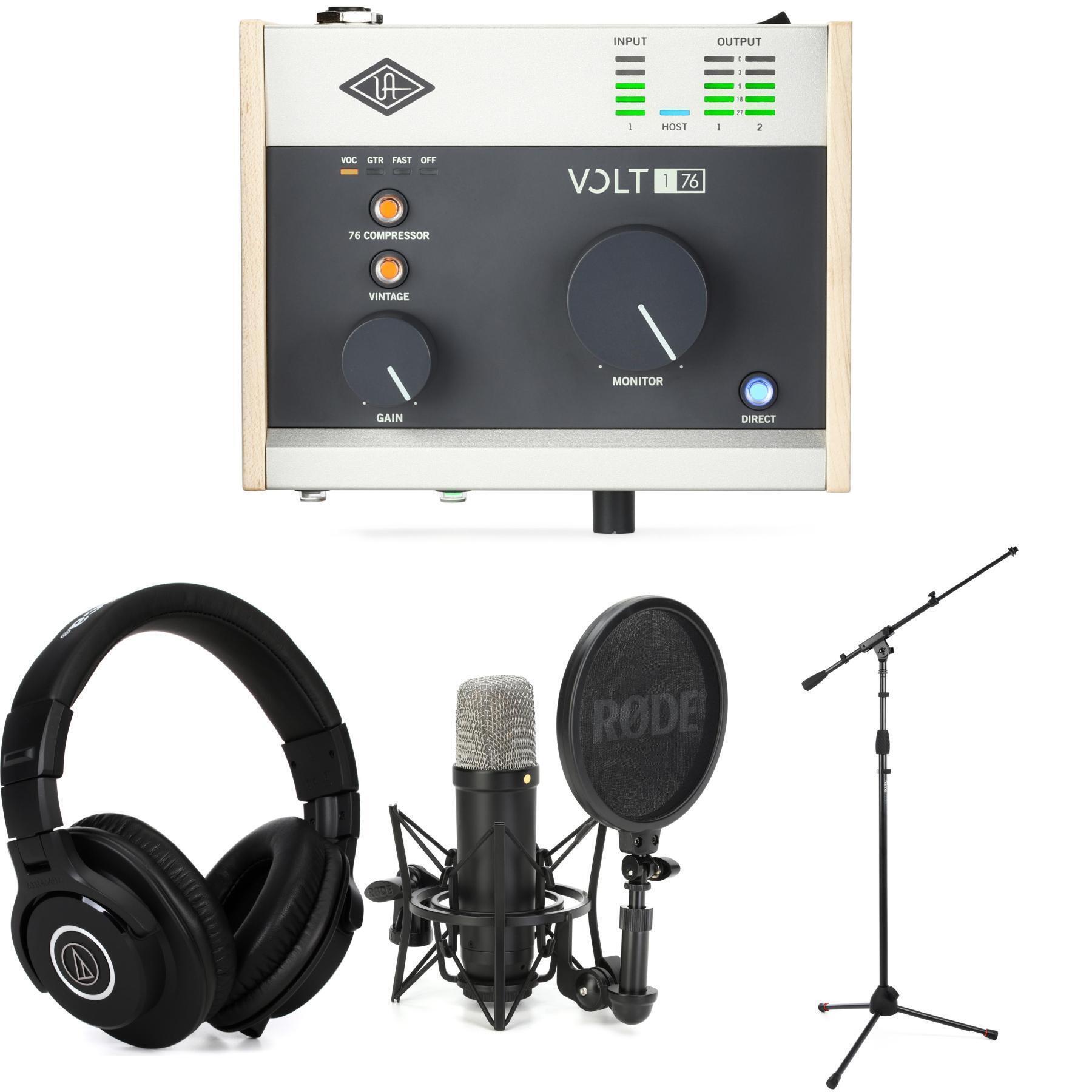 Universal Audio Volt 176 USB-C Audio Interface and Rode NT1 Mic Bundle ...