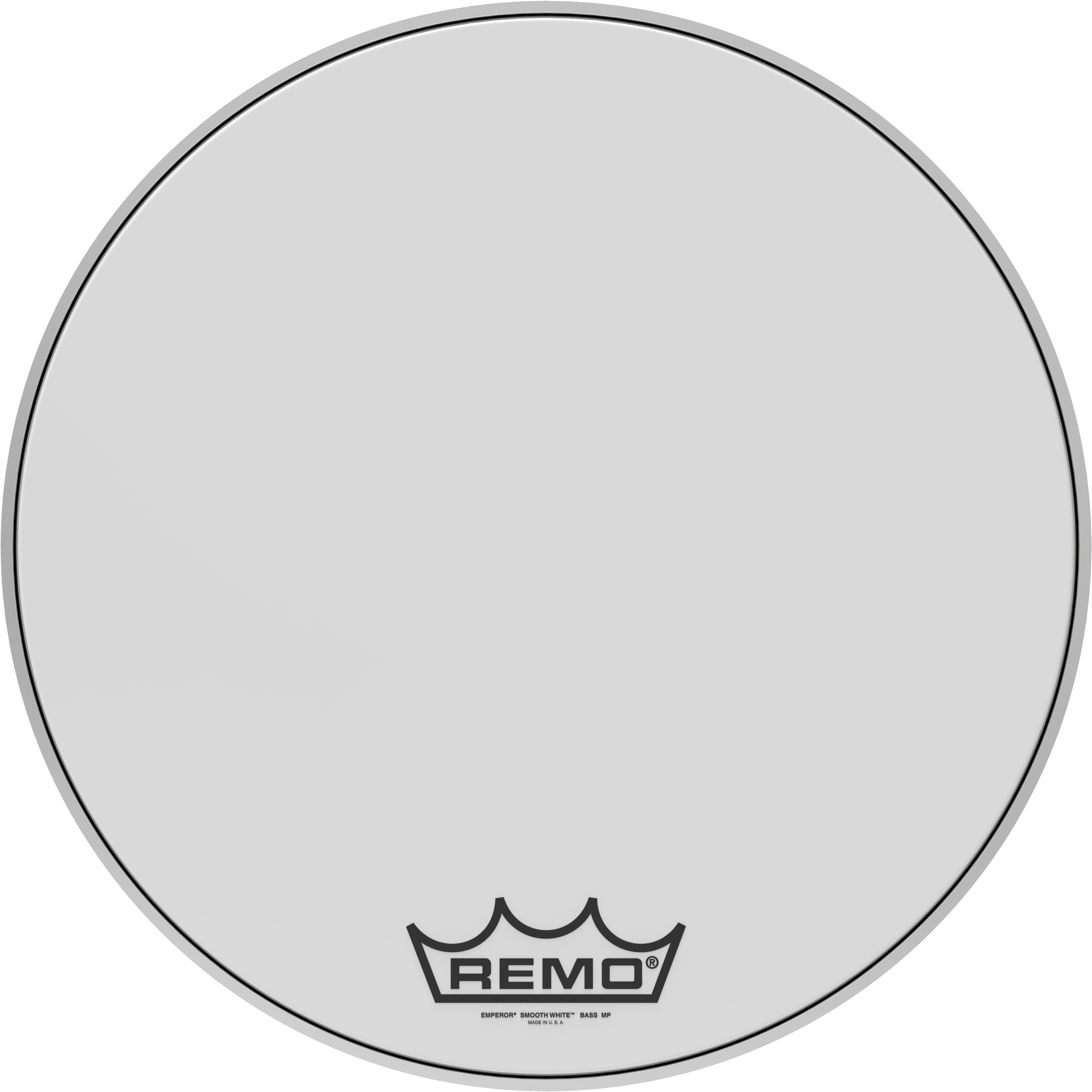 Remo Emperor Smooth White Crimplock Marching Bass Drumhead - 22 inches ...