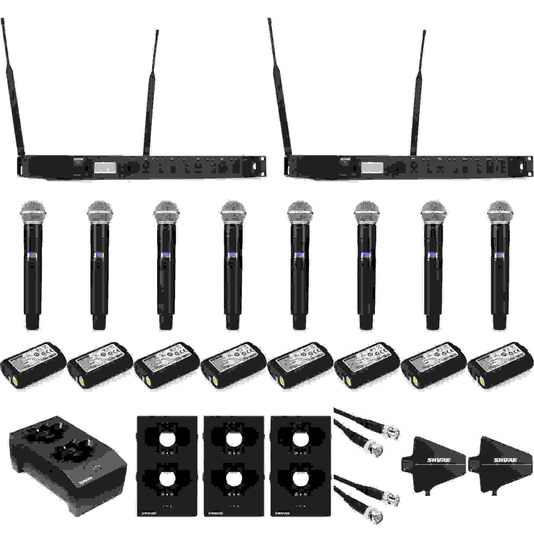 Shure ULXD4Q 8 Channel Handheld Wireless Receiver - G50 Band | Sweetwater