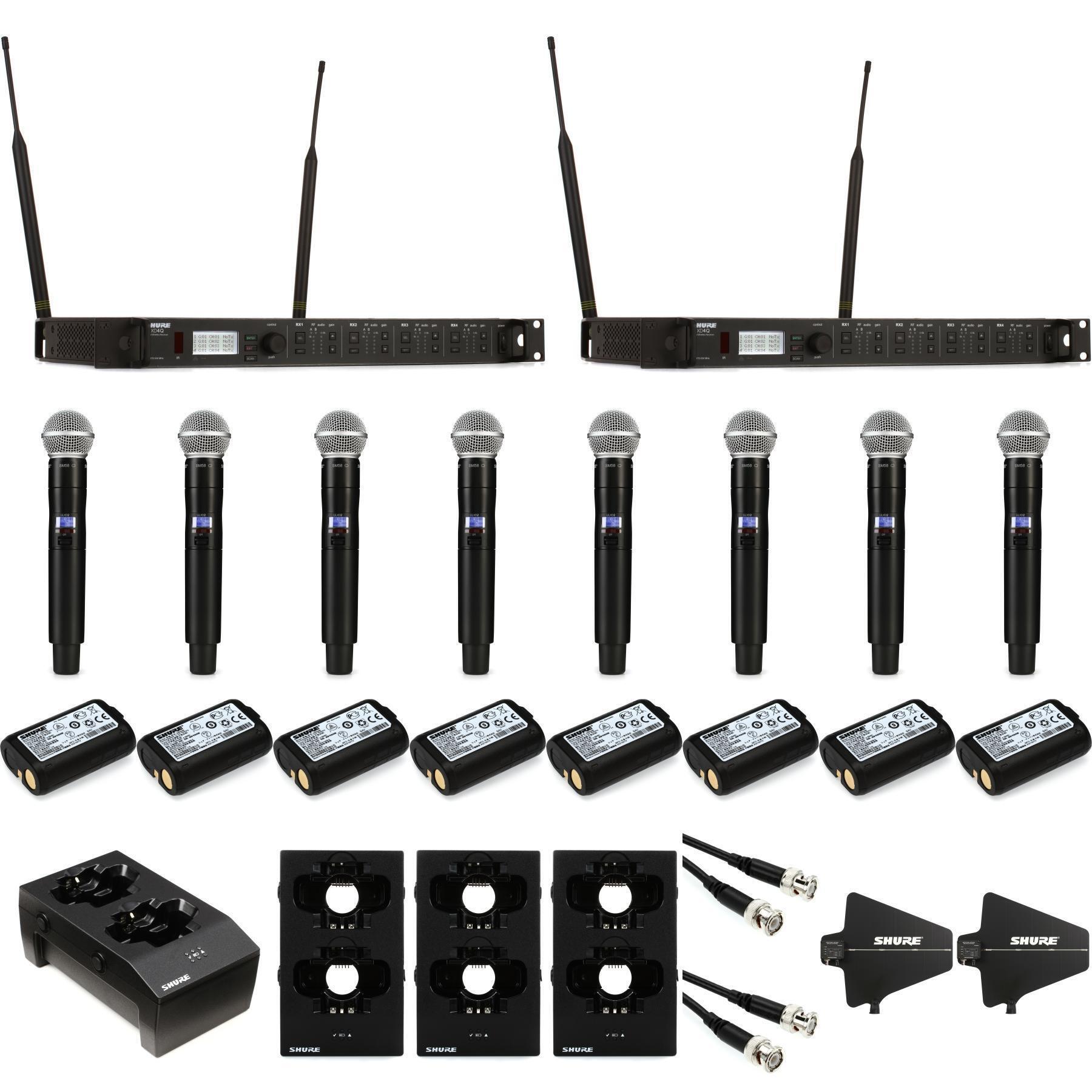 Shure ULXD4Q 8 Channel Handheld Wireless Receiver - G50 Band | Sweetwater