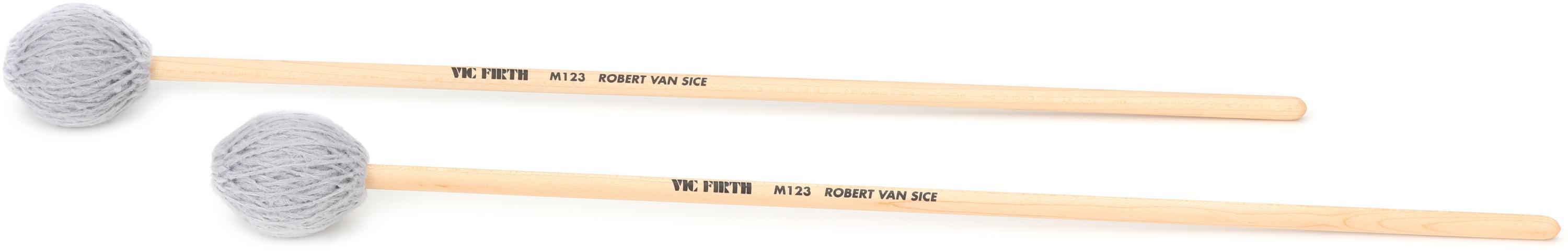 Vic Firth Robert van Sice Marimba Mallets - Medium Soft, Synthetic Core ...