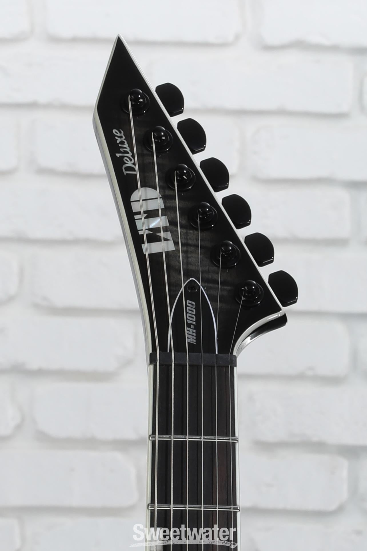 ESP LTD MH-1000 Electric Guitar - Charcoal Burst | Sweetwater