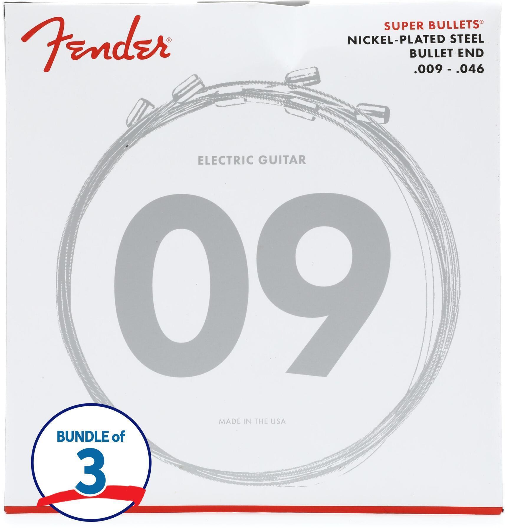 Fender 3250LR Super Bullets Nickel Steel Electric Strings - .009-.046 ...