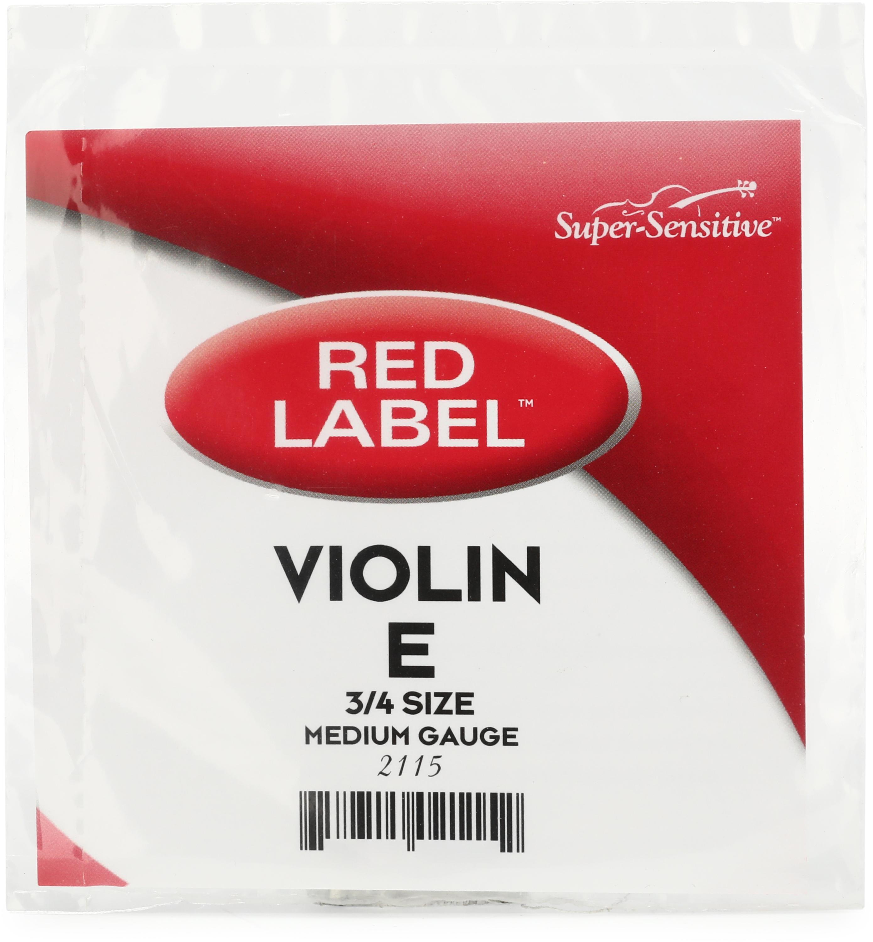 Super-Sensitive 2115 Red Label Violin E String - 3/4 Size | Sweetwater