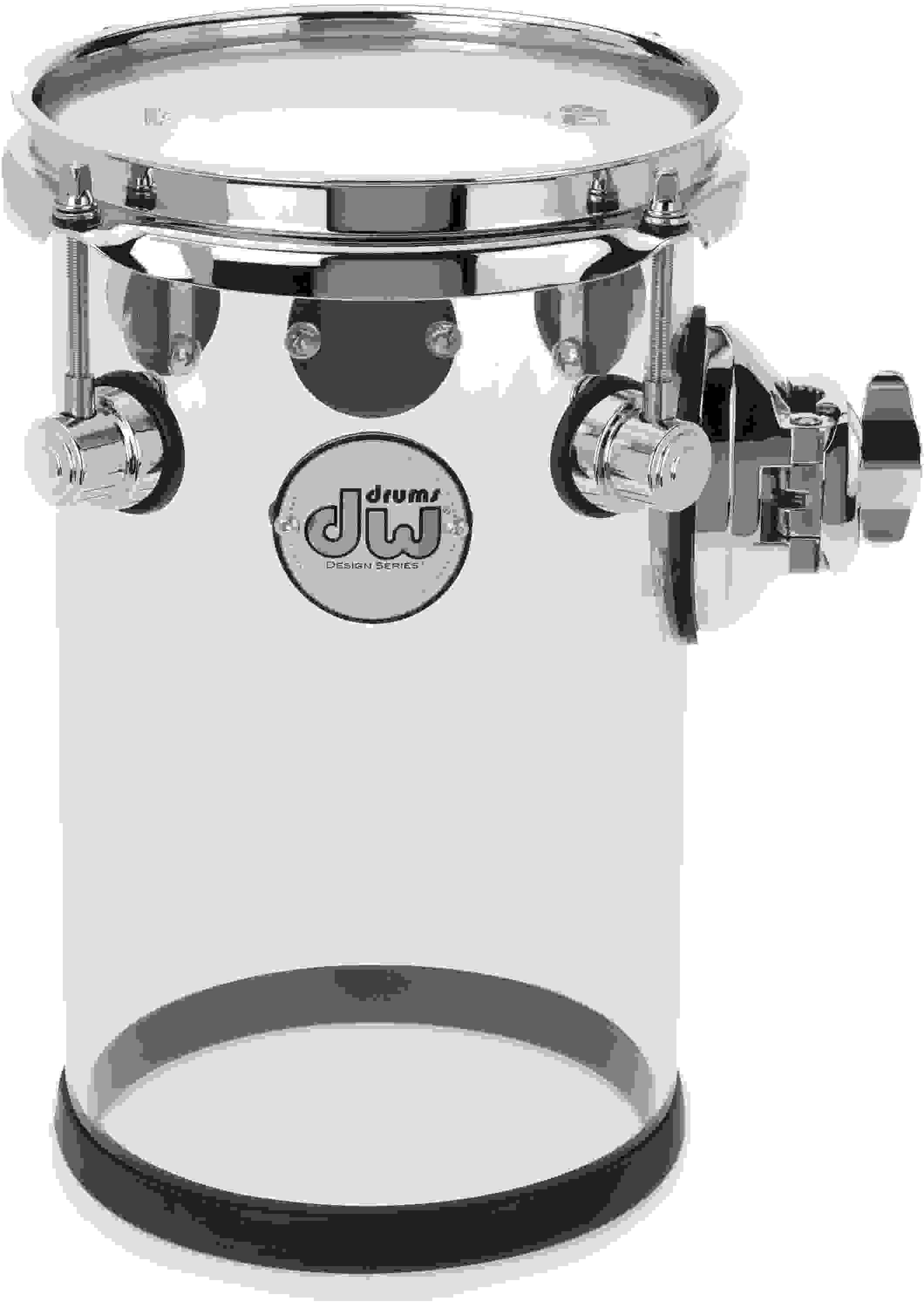 DW Design Series Rata Tom - 10 inches x 6 inches, Clear | Sweetwater