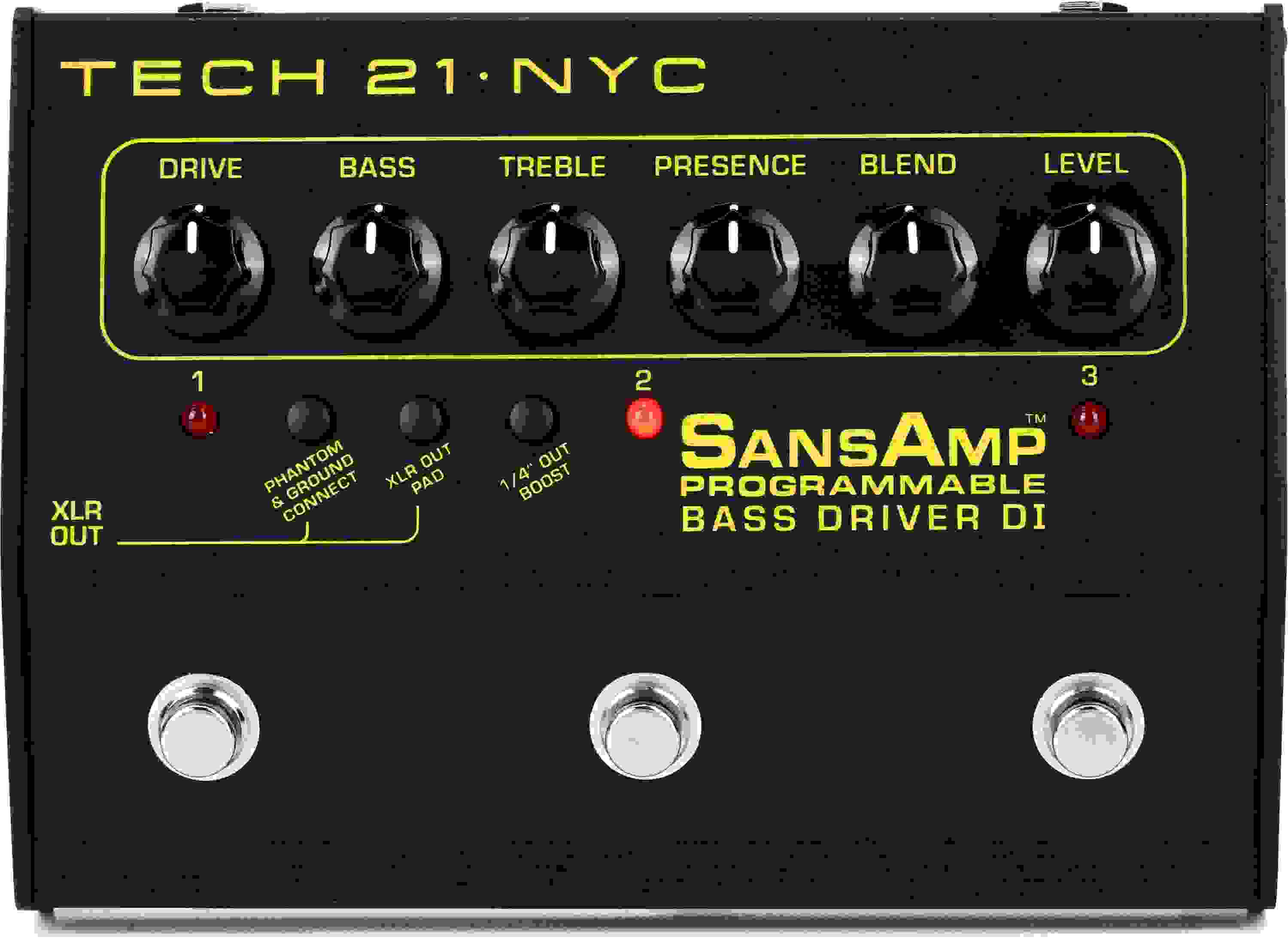 Tech 21 SansAmp Programmable Bass Driver DI Pedal | Sweetwater