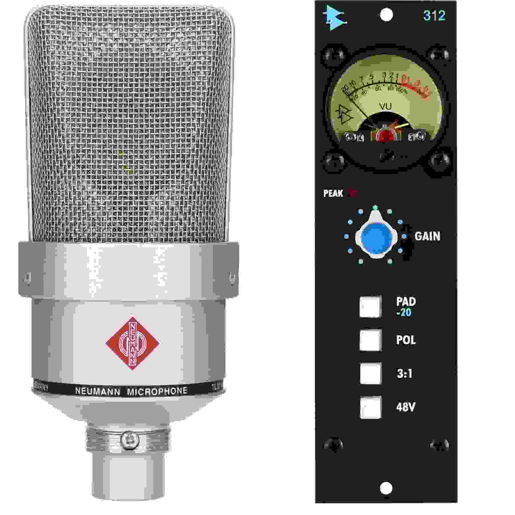 Neumann TLM 103 Large-diaphragm Condenser Microphone and API 312 500 Series Microphone Preamp ...