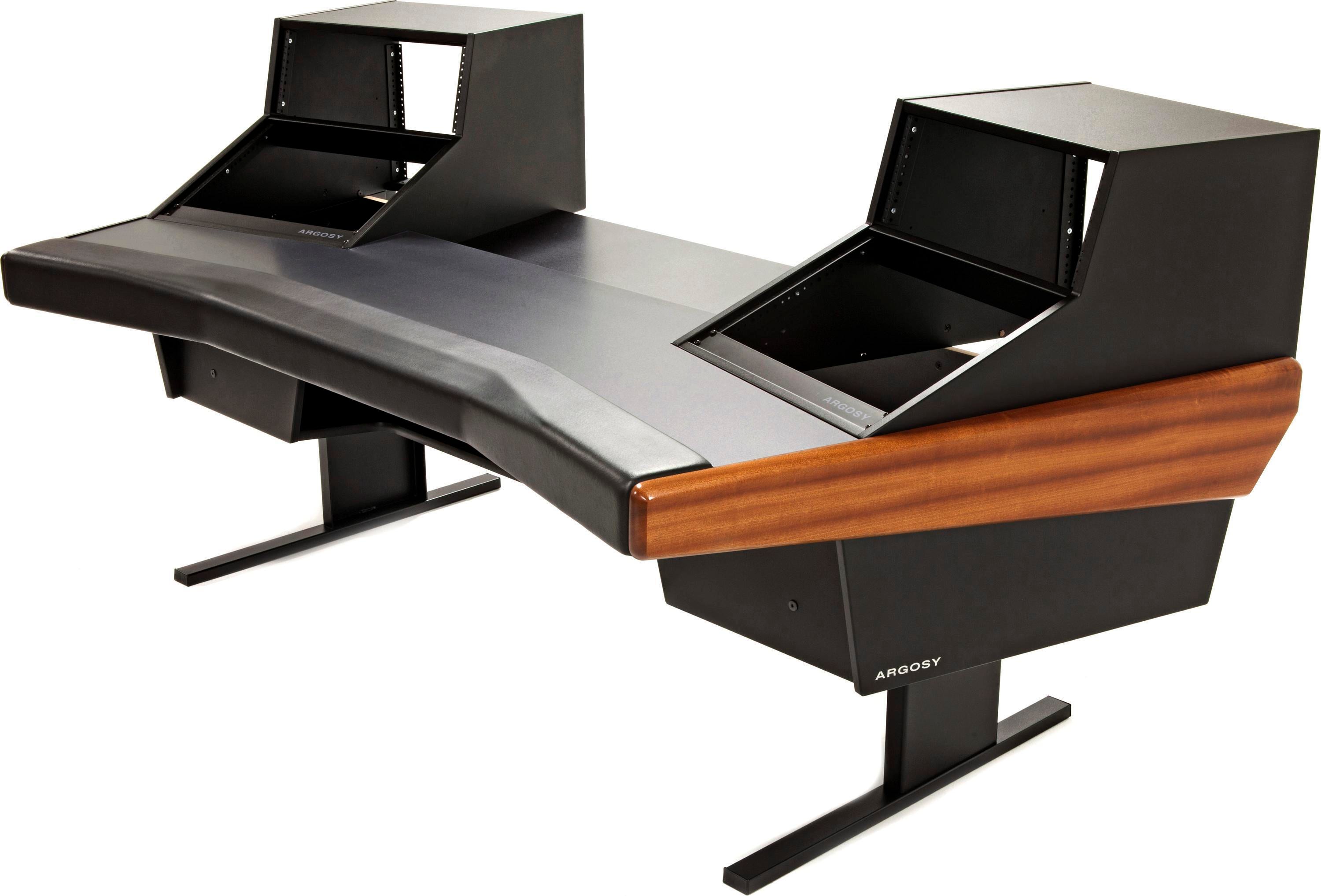Argosy Dual15 Studio Workstation Desk with 847 Racks - Mahogany Trim ...