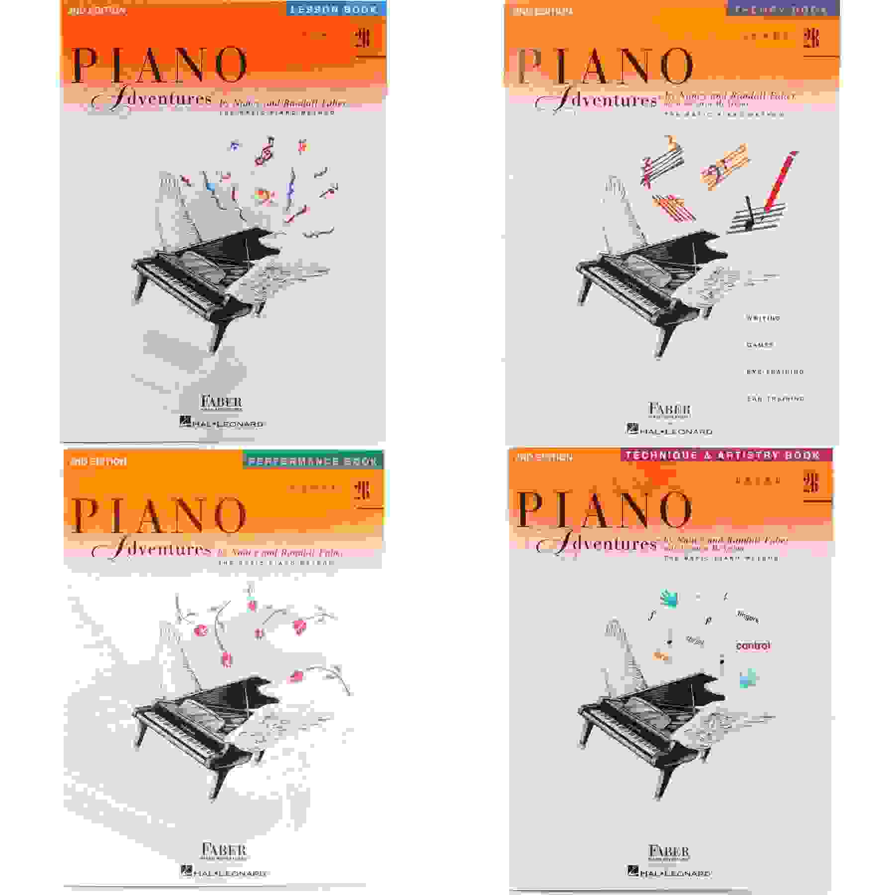 Faber Piano Adventures Level 2B - 4 Book Bundle | Sweetwater