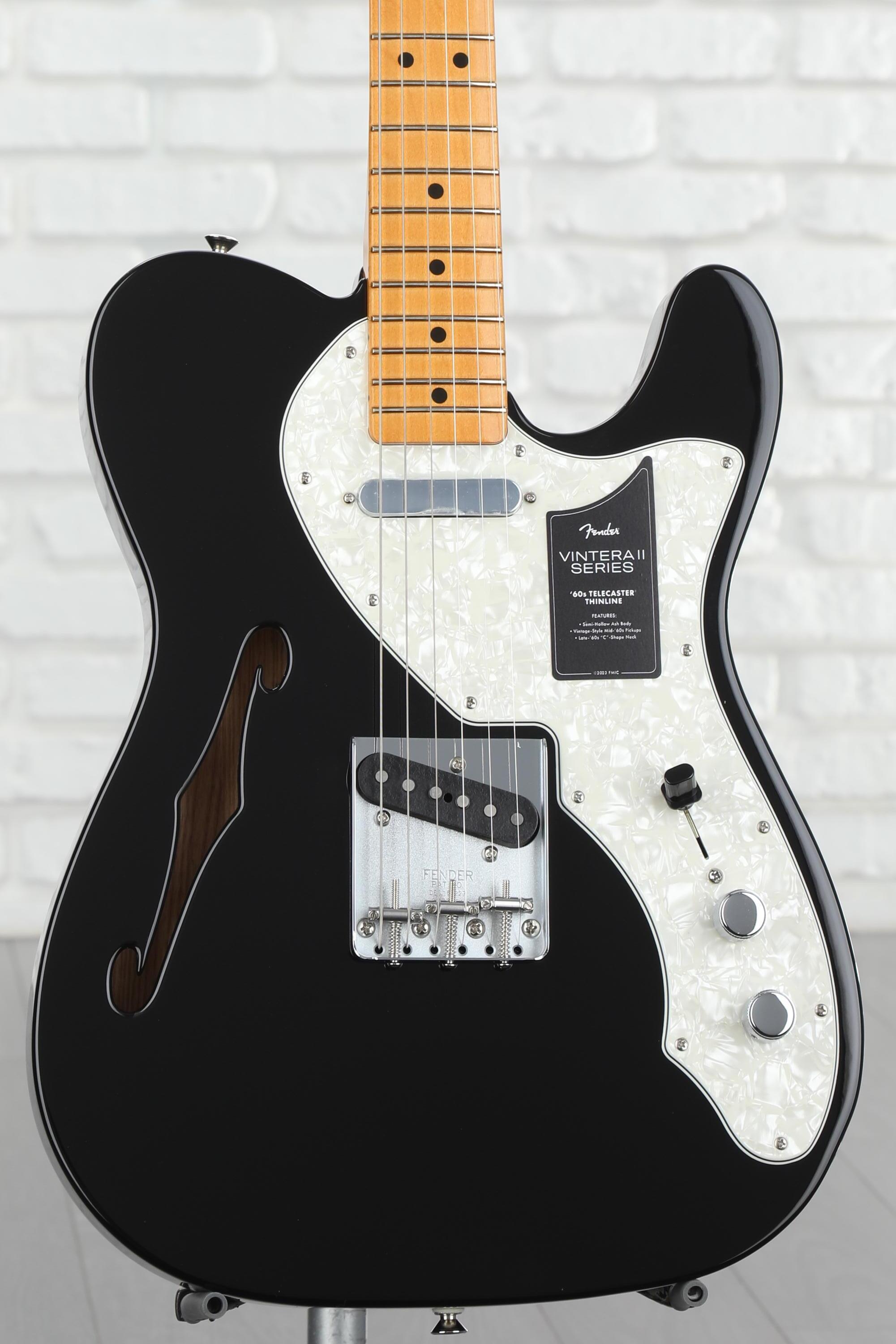 Fender Vintera II '60s Telecaster Thinline Electric Guitar - Black ...