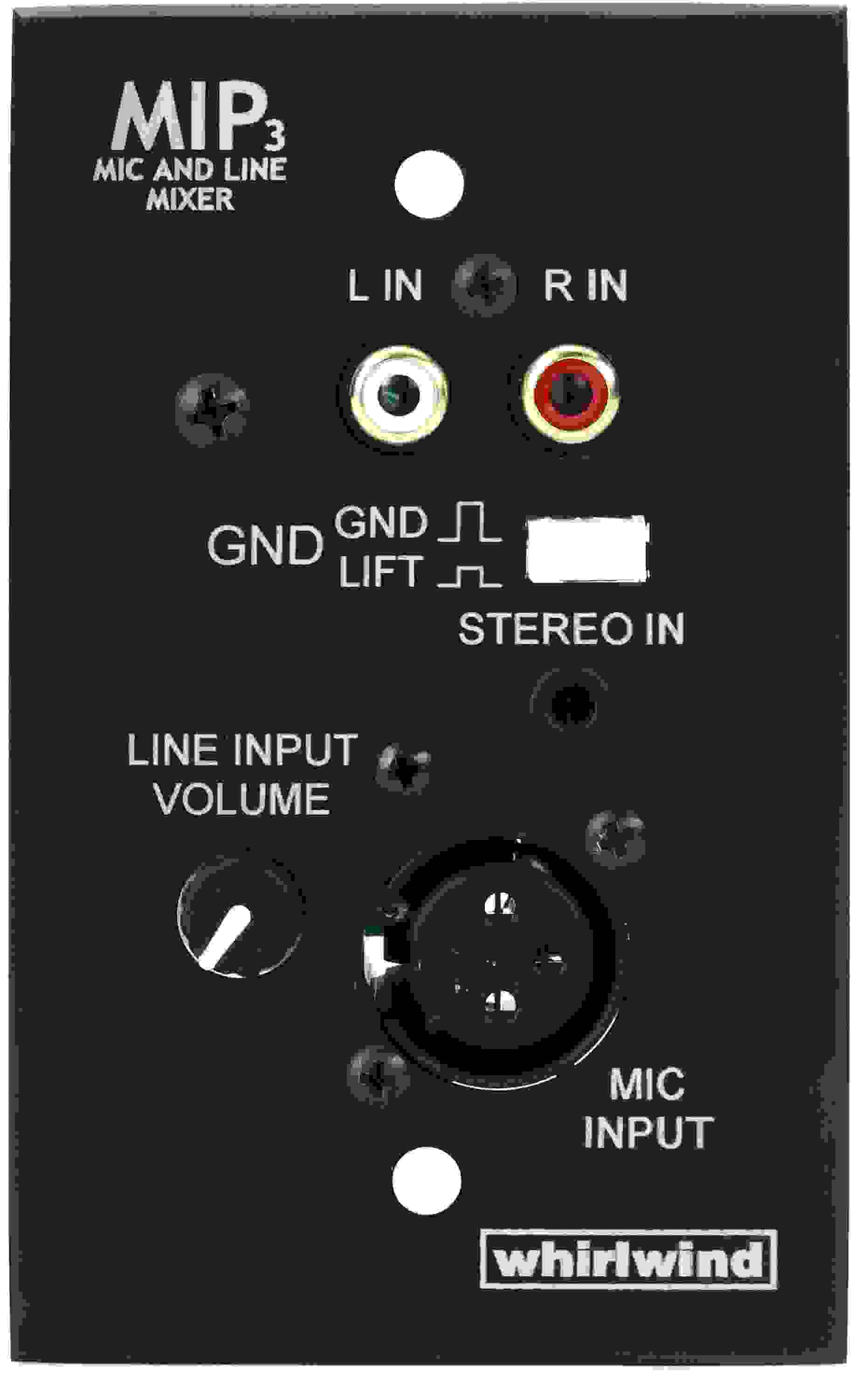 Whirlwind MIP3B Media Input Plate - Black | Sweetwater