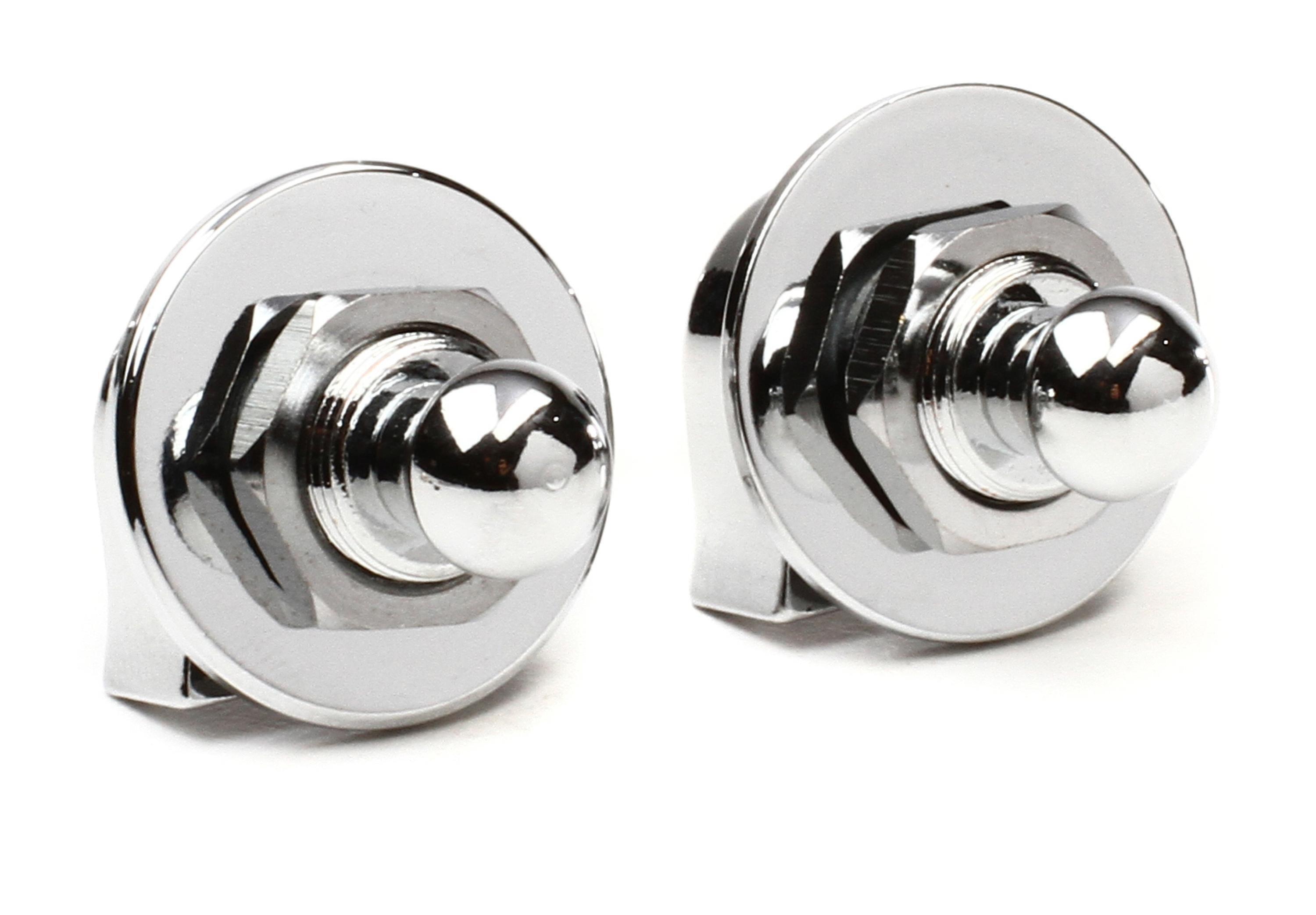 Fender Strap Locks and Buttons Set - Chrome | Sweetwater
