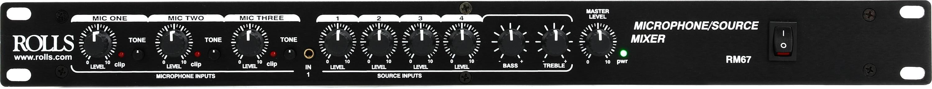 Rolls RM67 Mic/Source Mixer | Sweetwater