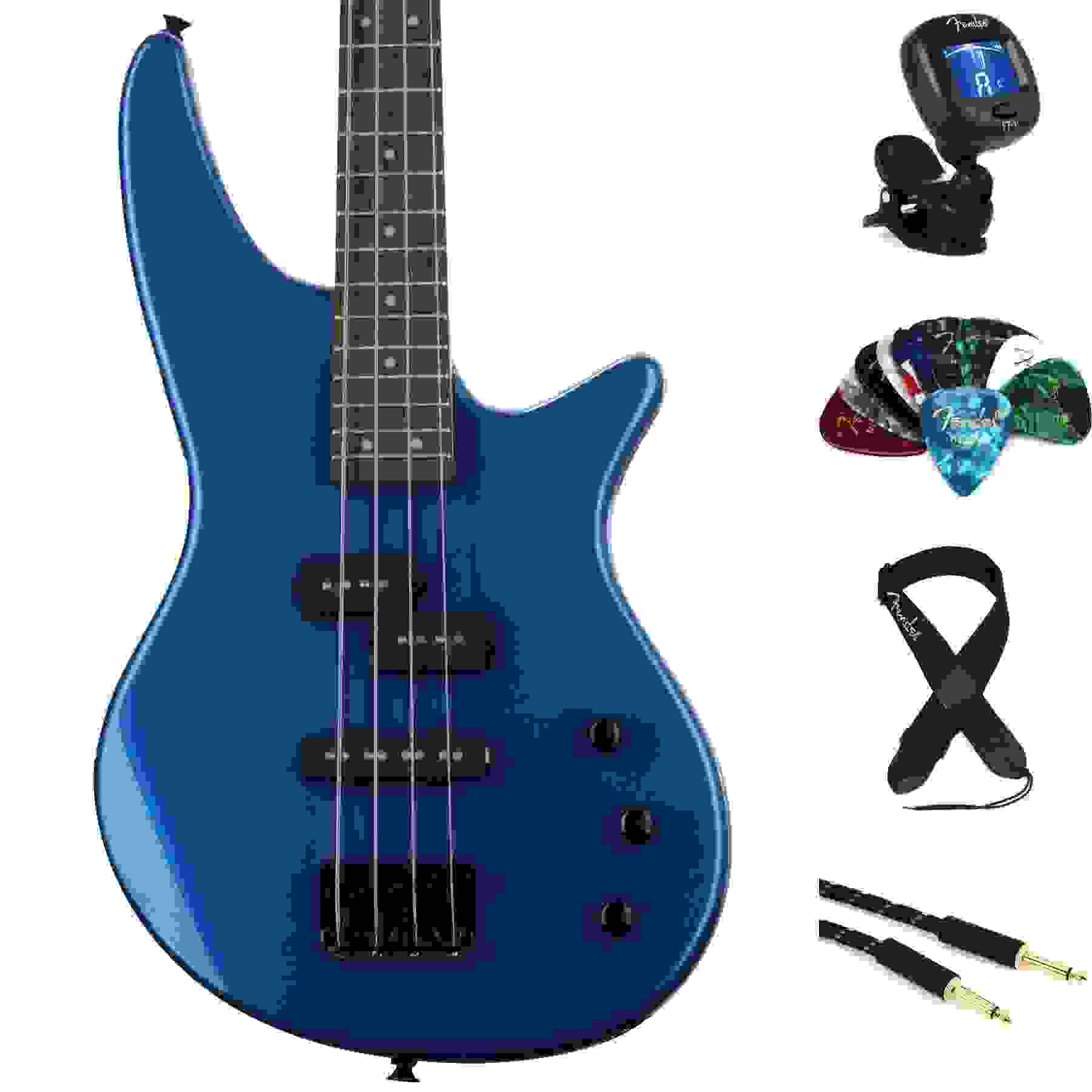 Jackson Spectra JS2 Bass Guitar Essentials Bundle - Metallic Blue ...