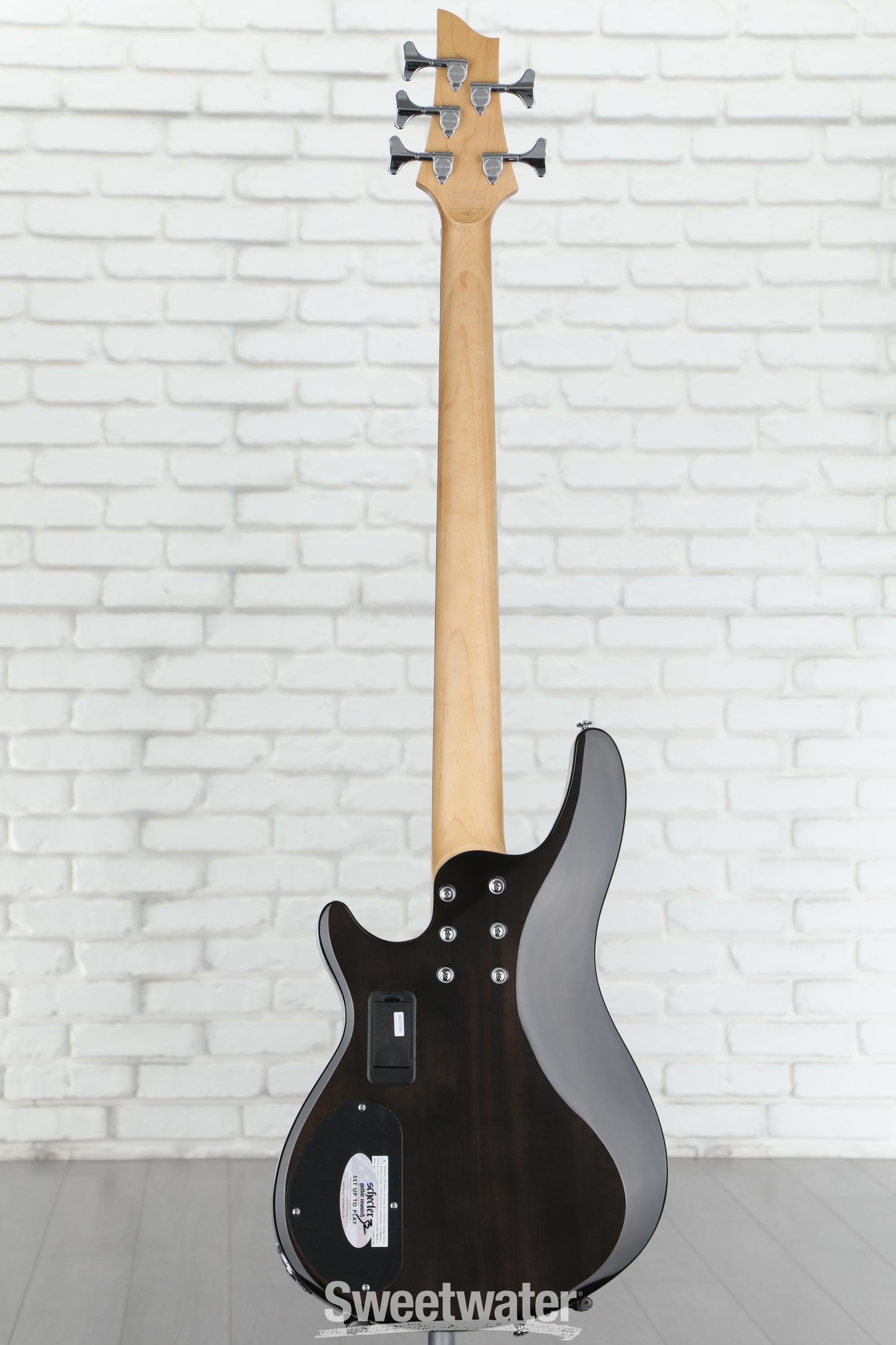 Schecter C-5 Plus 5-string Bass Guitar - Charcoal Burst | Sweetwater