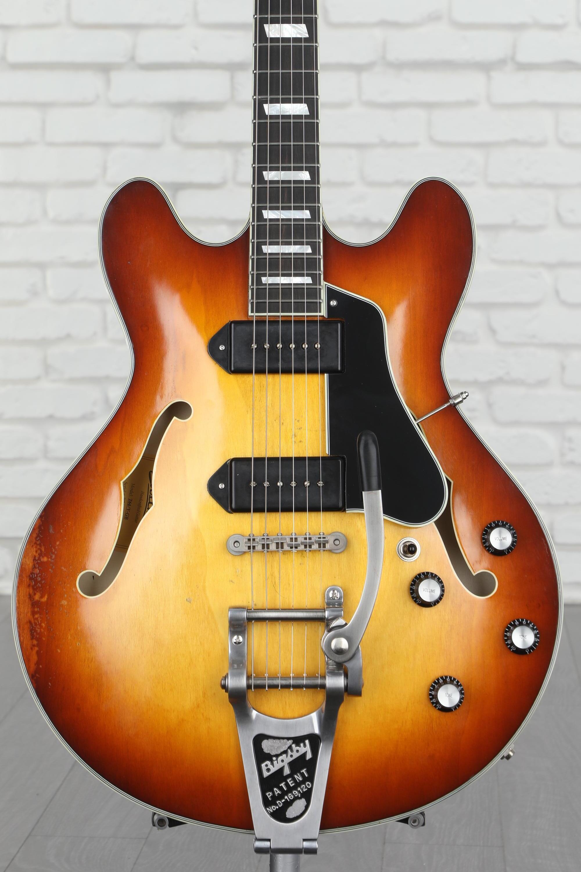 Eastman Guitars T64/v Thinline Hollowbody Electric Guitar - Antique Goldburst Varnish | Sweetwater
