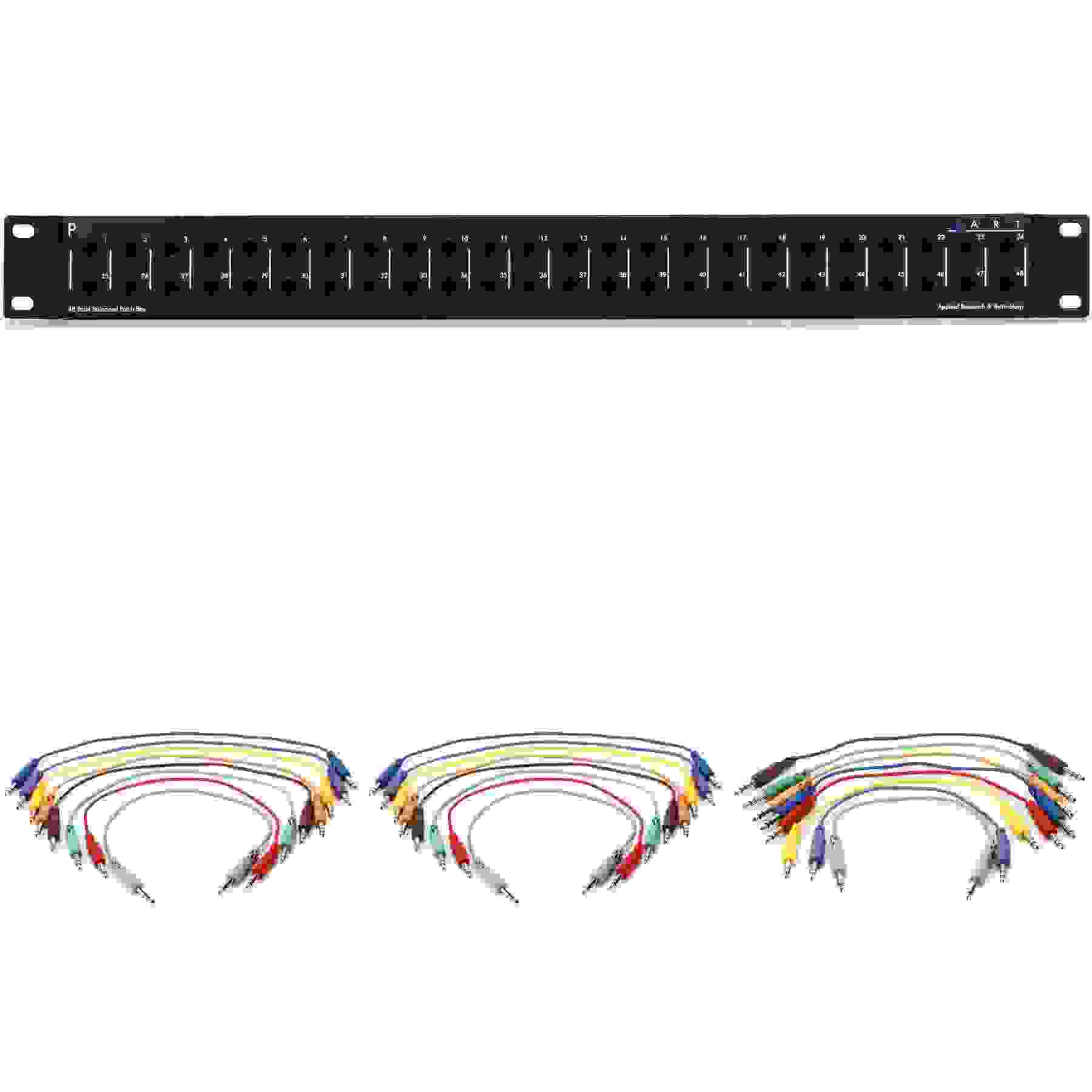 ART P48 48-point 1/4 inch TRS Balanced Patchbay Cable Bundle | Sweetwater