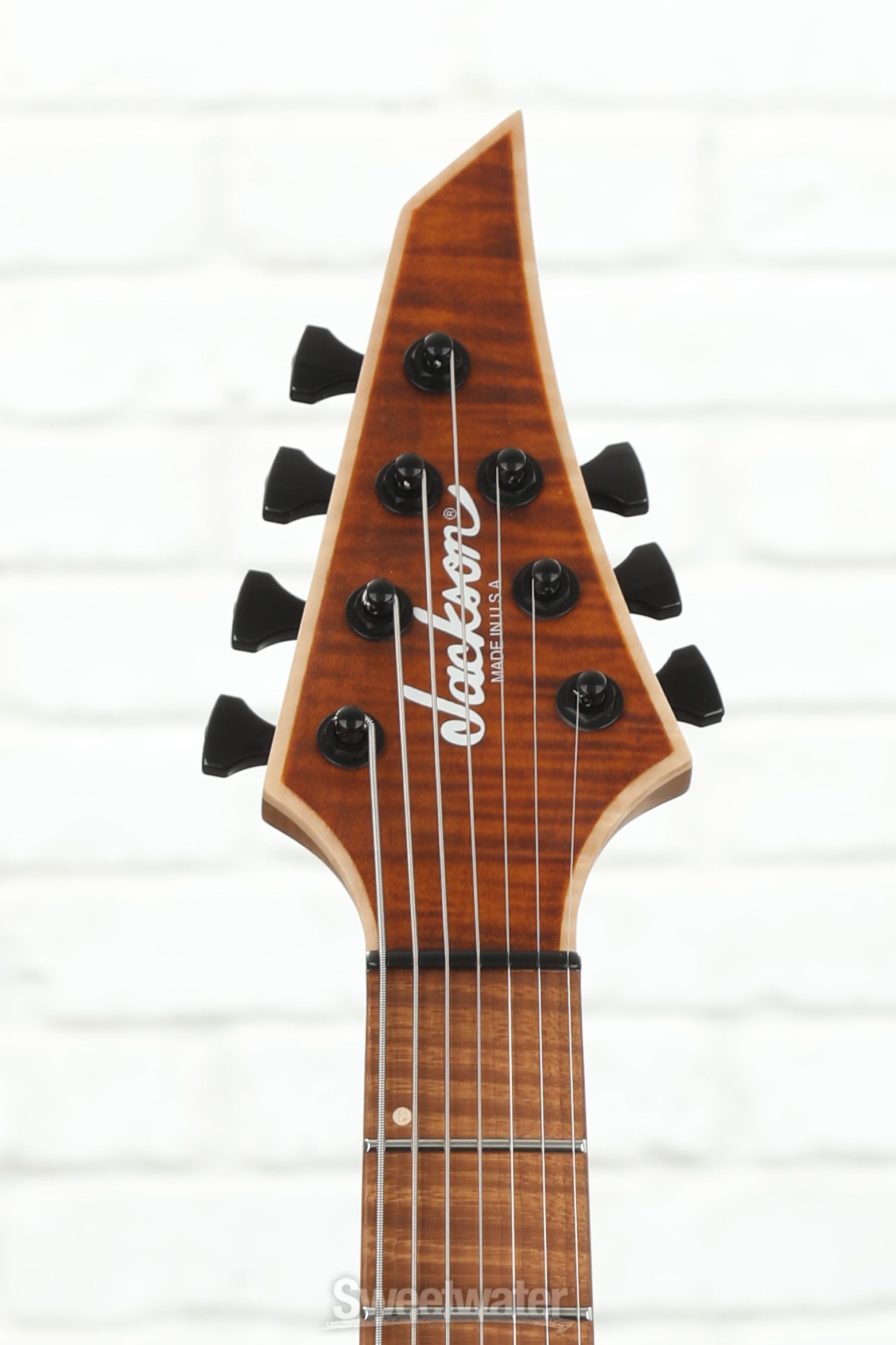 Jackson USA Misha Mansoor Signature Juggernaut HT7 - Satin Amber Tiger ...