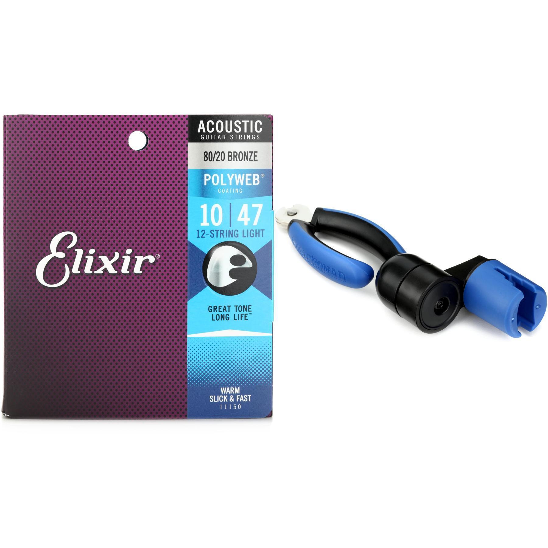 Elixir Strings 11150 Polyweb 80/20 Bronze Acoustic Guitar Strings with ...