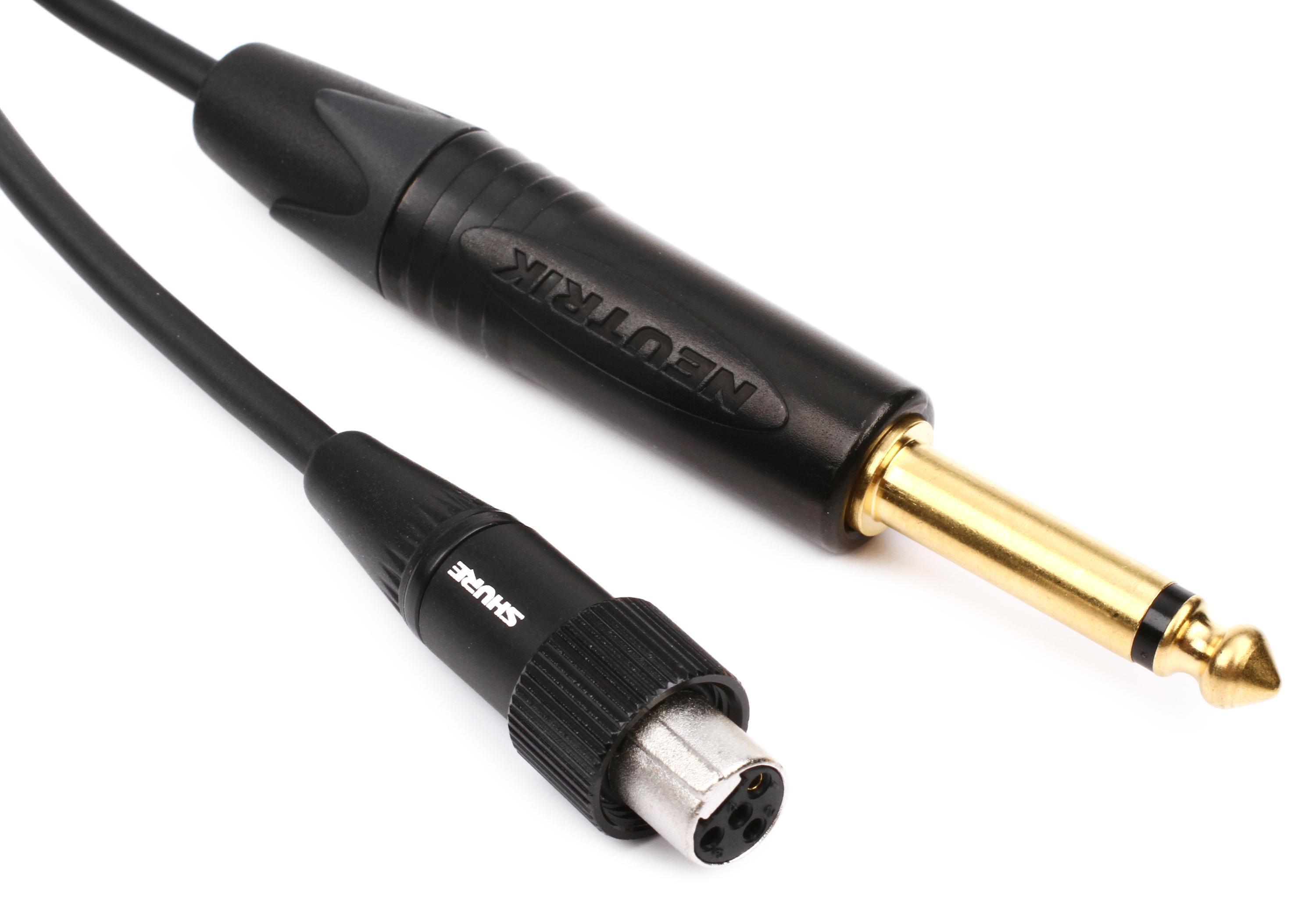 Shure WA305 Premium 1/4-inch to TA4F Instrument Cable for Wireless ...