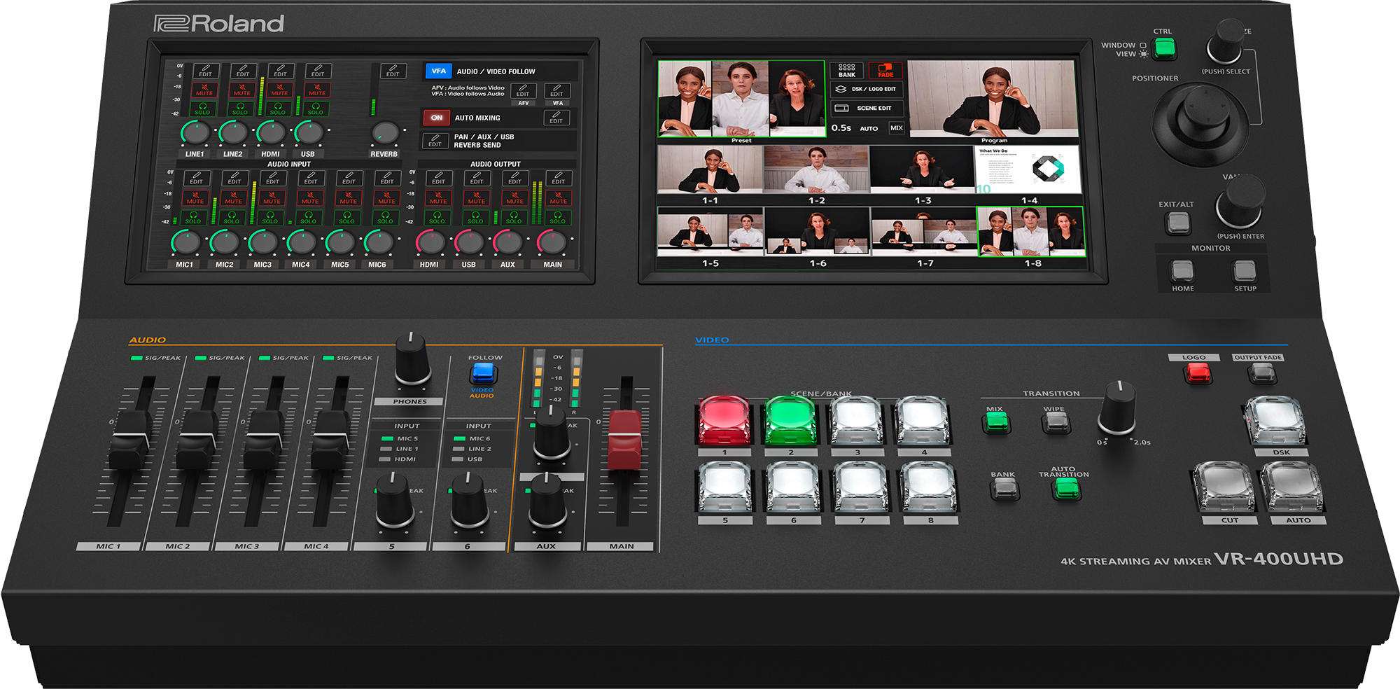 Roland VR-400UHD 4K AV Streaming Mixer | Sweetwater