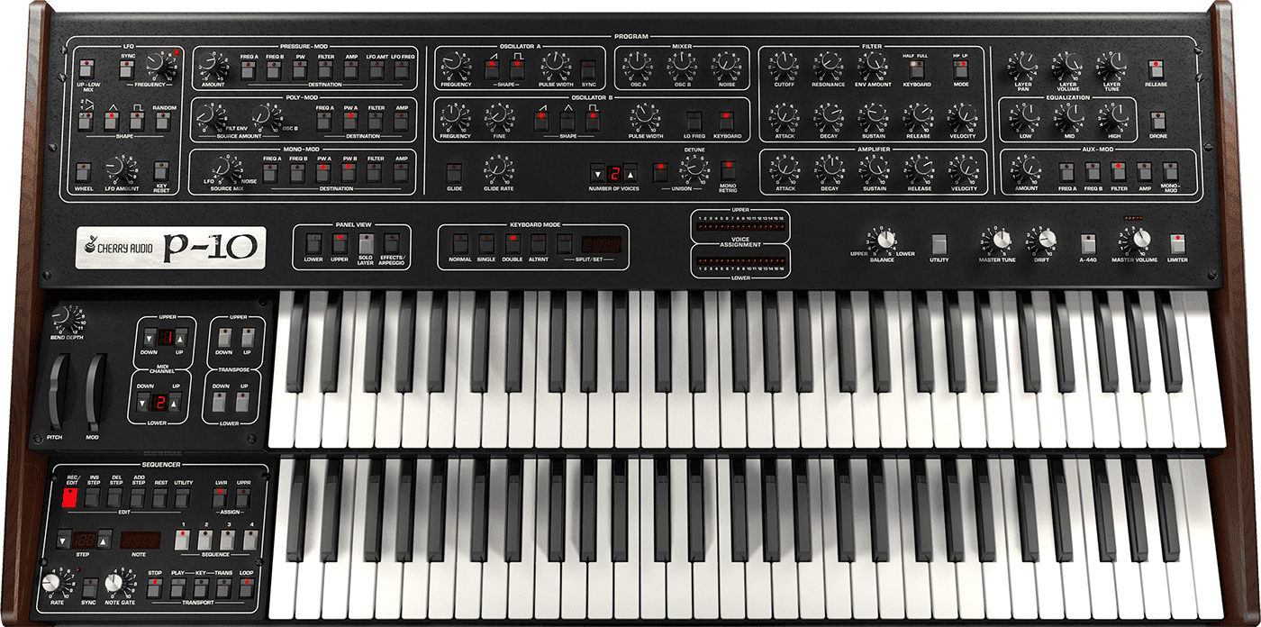 Cherry Audio P-10 Virtual Polyphonic Synthesizer Instrument | Sweetwater