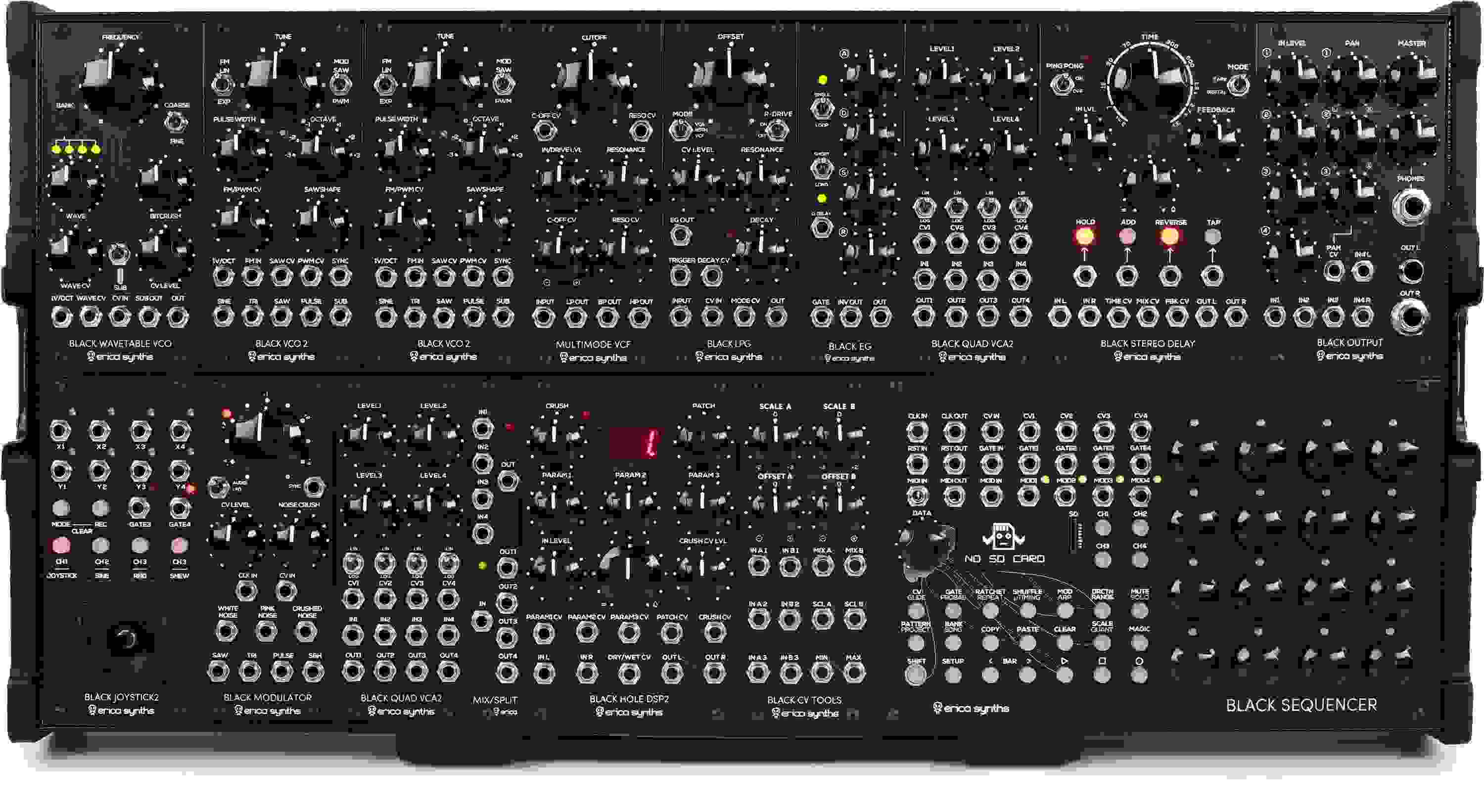Erica Synths Black System III Eurorack Modular Synthesizer | Sweetwater