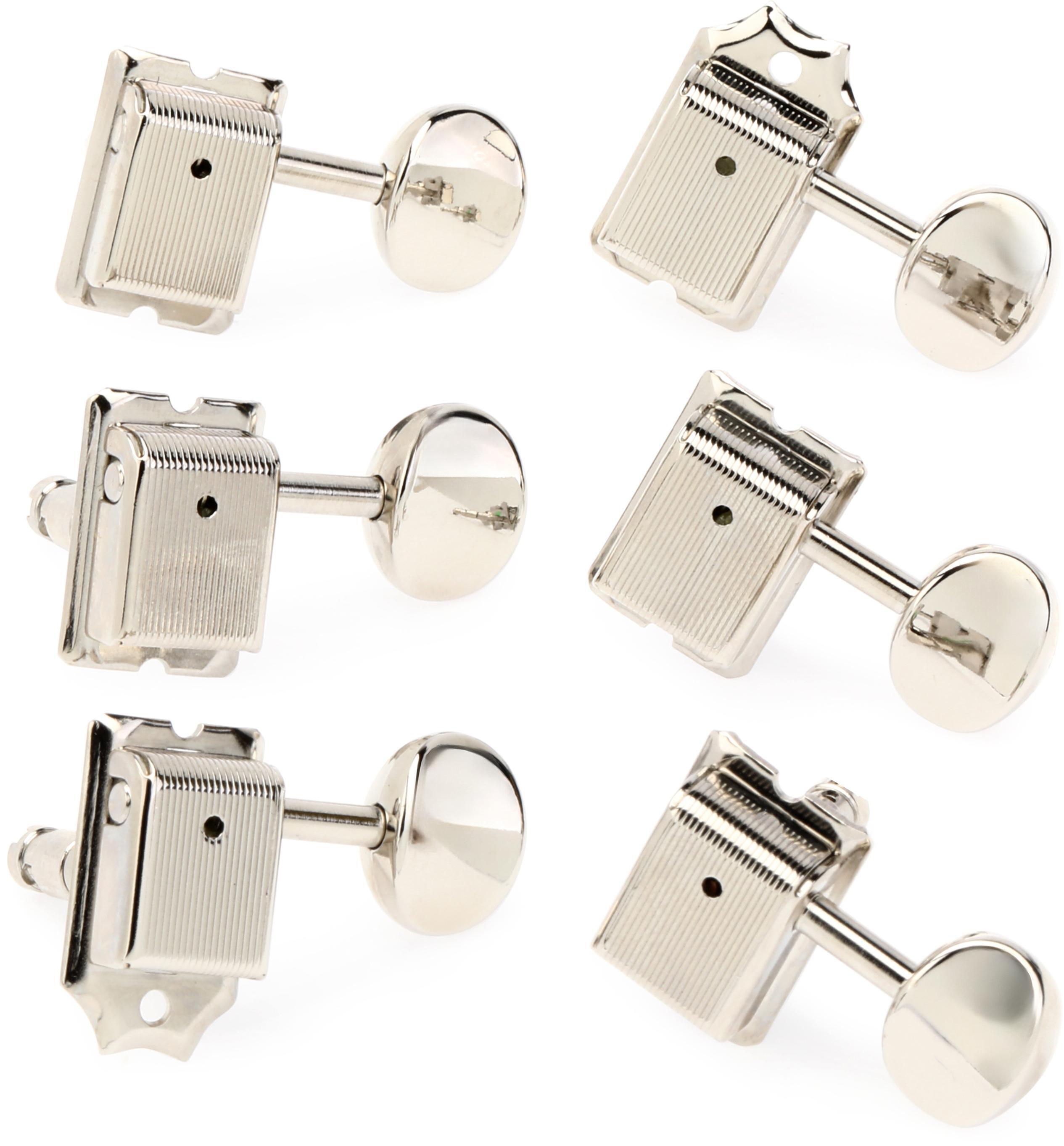 Gotoh SD91-05M MG Locking Tuners - 6-in-line Nickel with Metal Buttons | Sweetwater