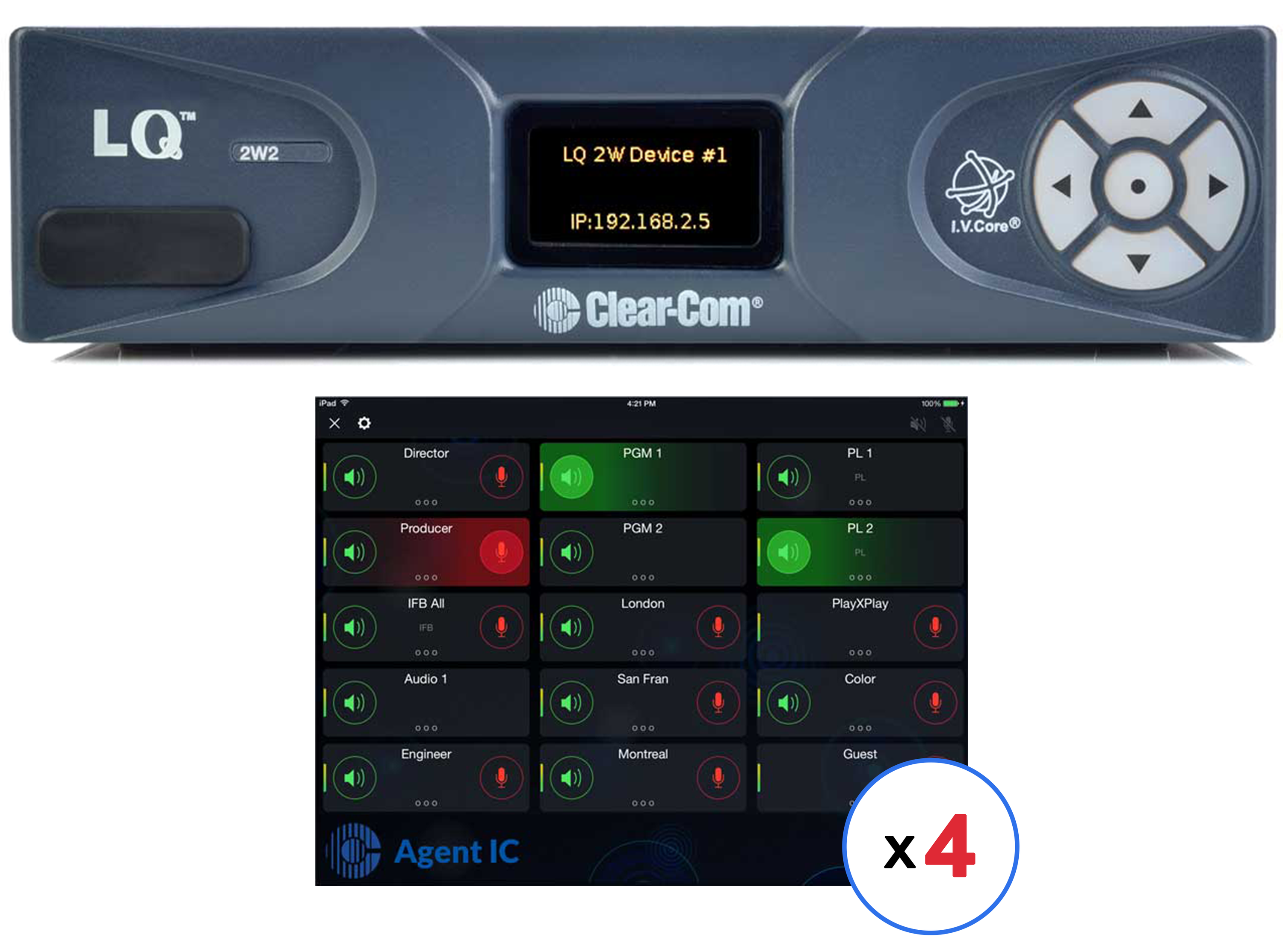 Clear-Com LQ-2W2 Intercom-over-IP System | Sweetwater