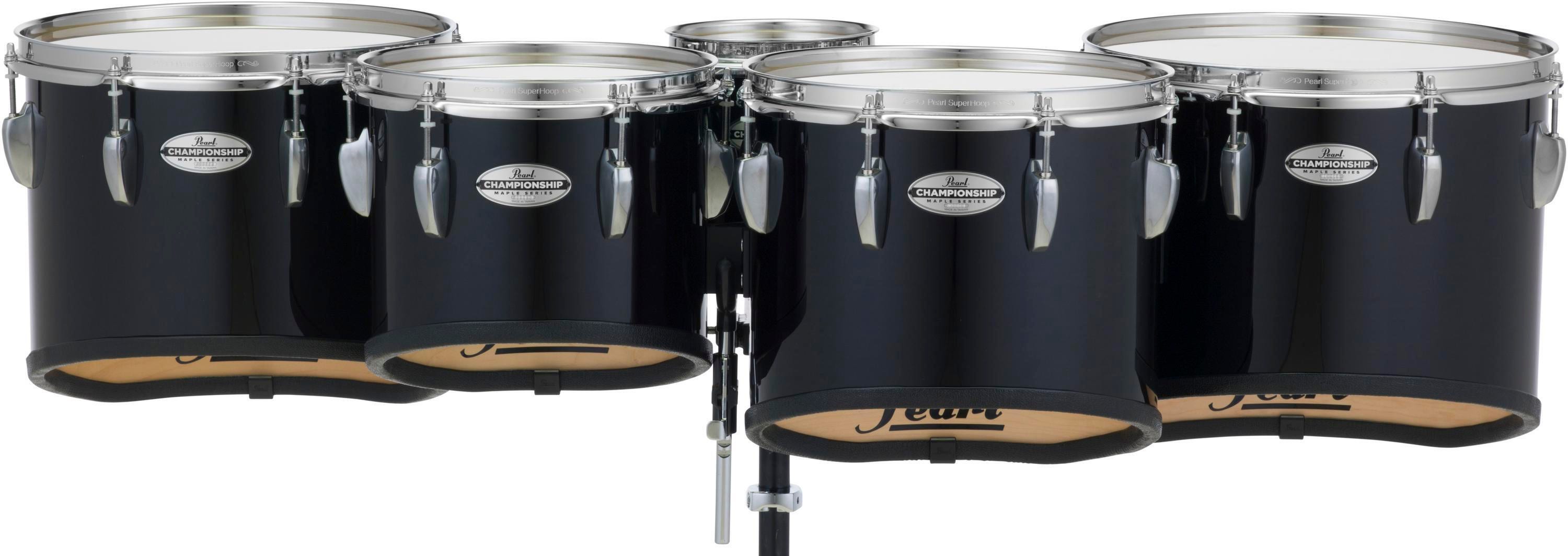 Pearl Championship Marching Tenor Drums - 6/10/12/13/14-inch, Midnight ...