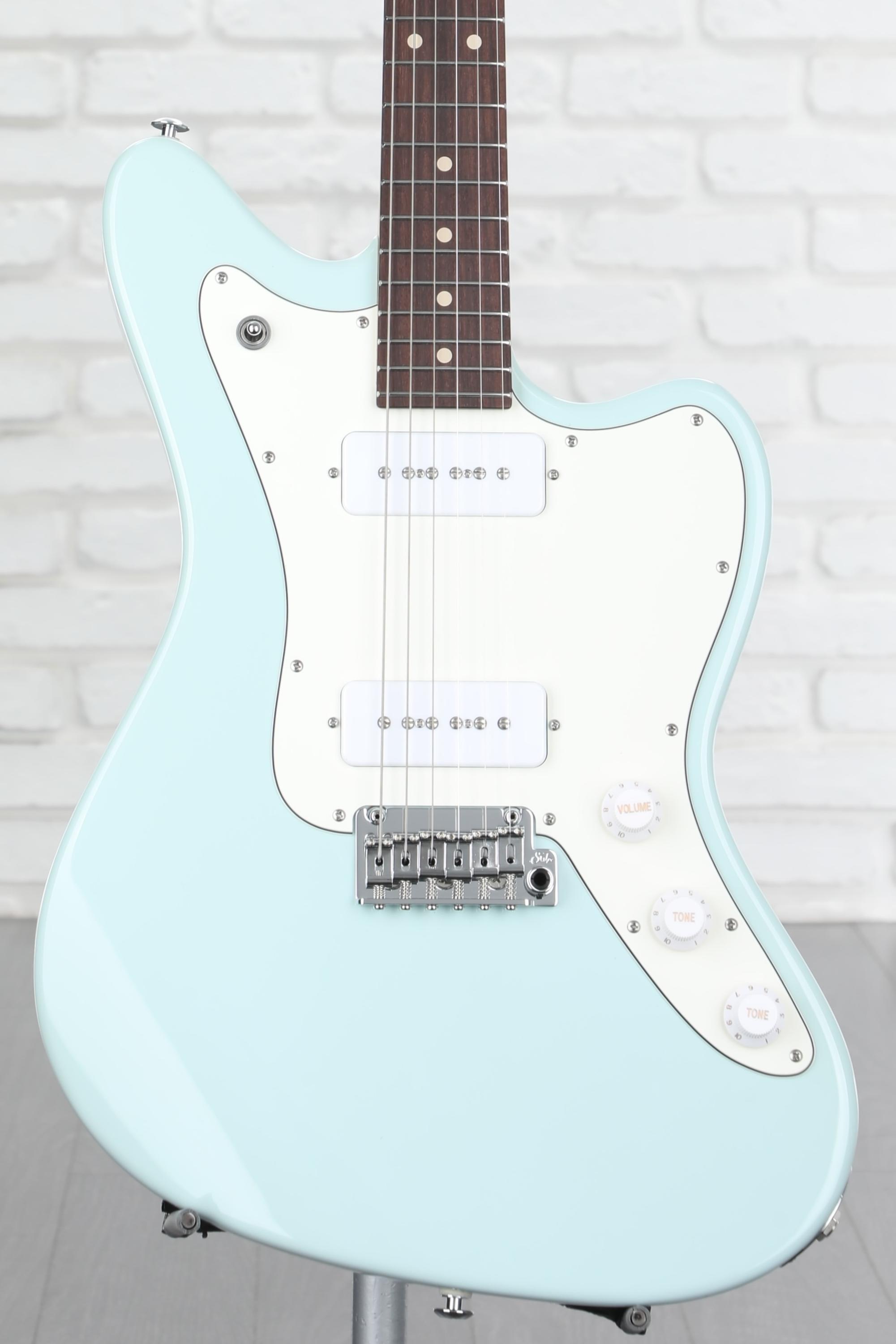 Suhr Classic JM Tremolo S90 Electric Guitar - Sonic Blue | Sweetwater